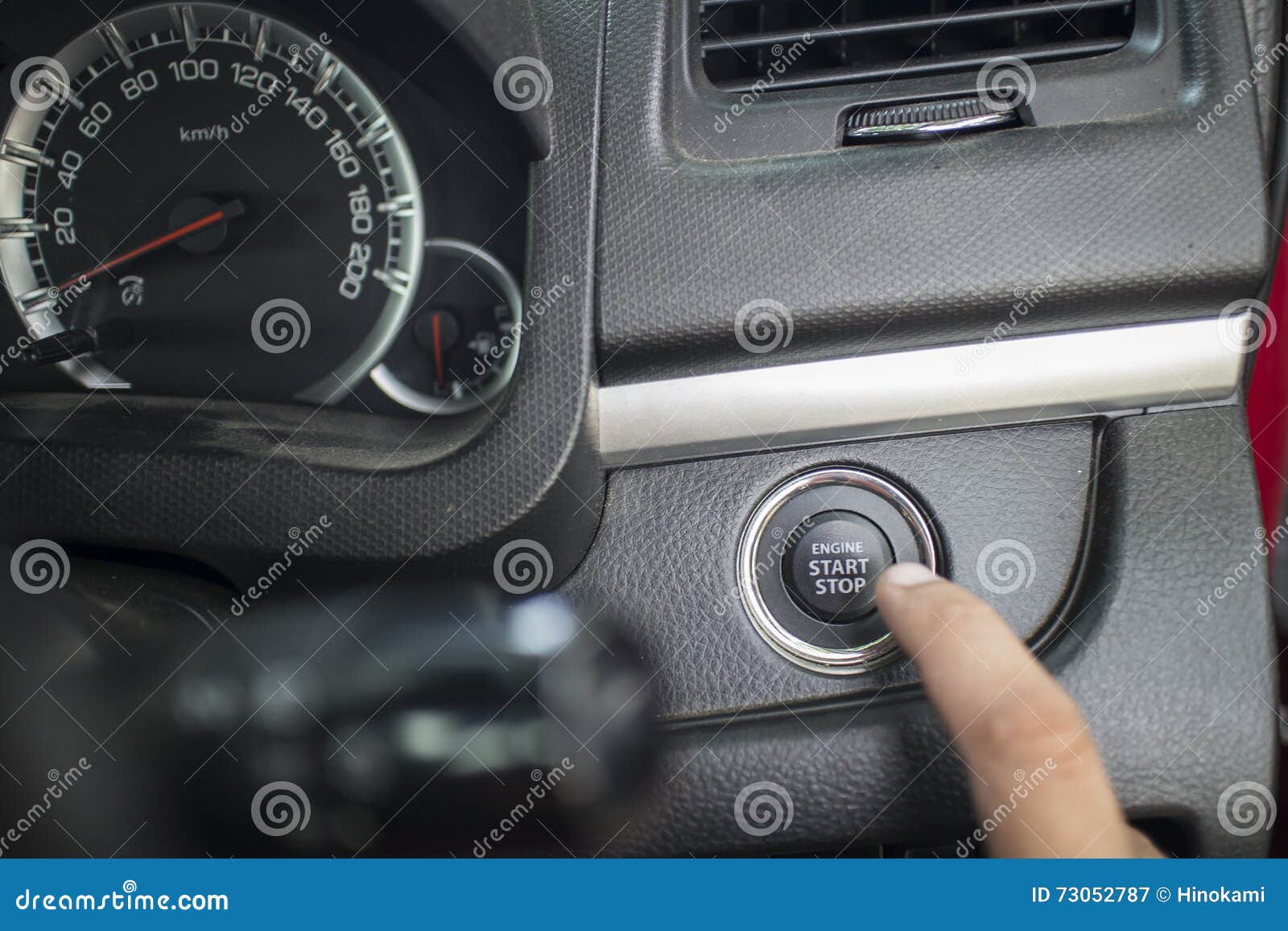 The Finger Pressing the Engine Start Stop Button of a Car Stock Image ...