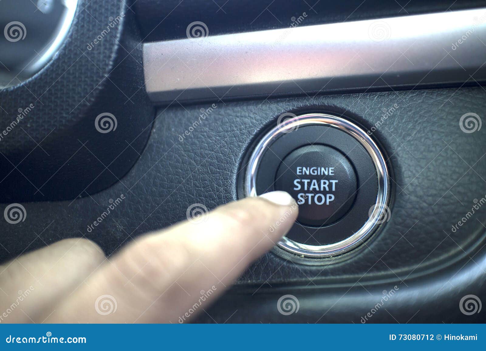 The Finger Pressing the Engine Start Stop Button of a Car Stock Photo ...