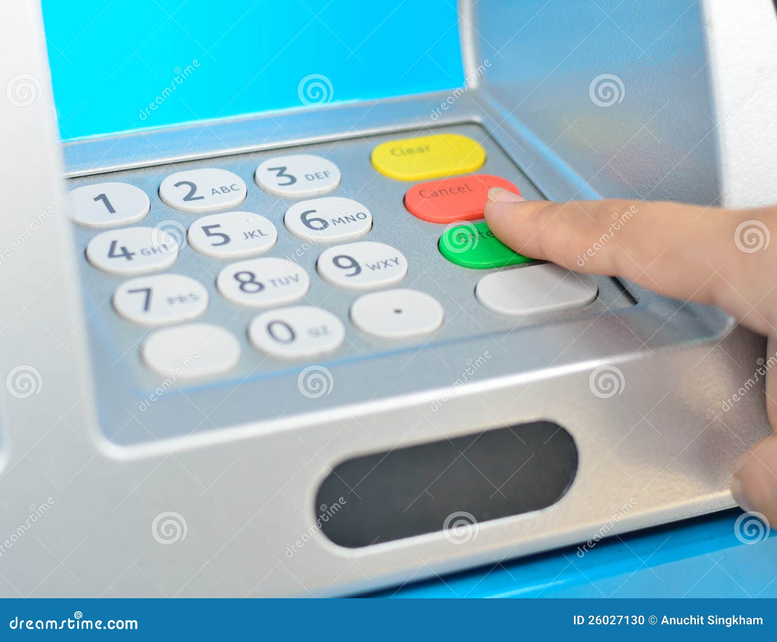 Finger pressing enter stock photo. Image of number, metal - 26027130