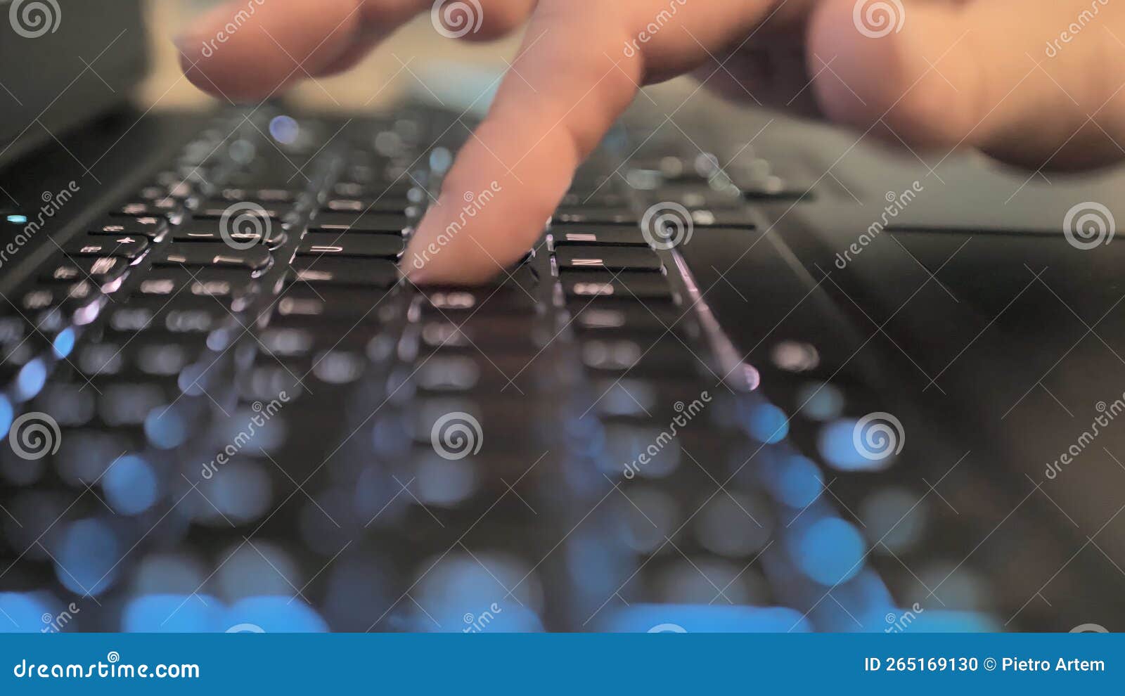 Finger Pressing an Enter Key. Computer User Hitting the Enter Key, Up ...