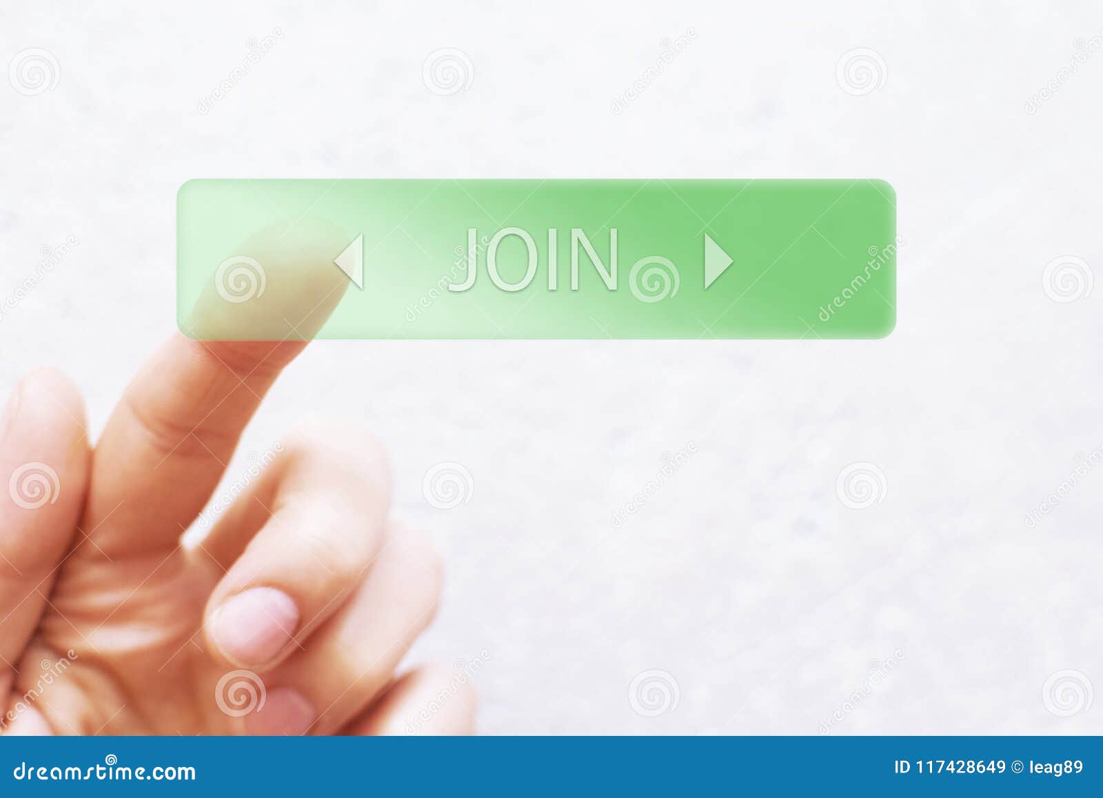 Finger Pressing Join Button Stock Image - Image of join, account: 117428649