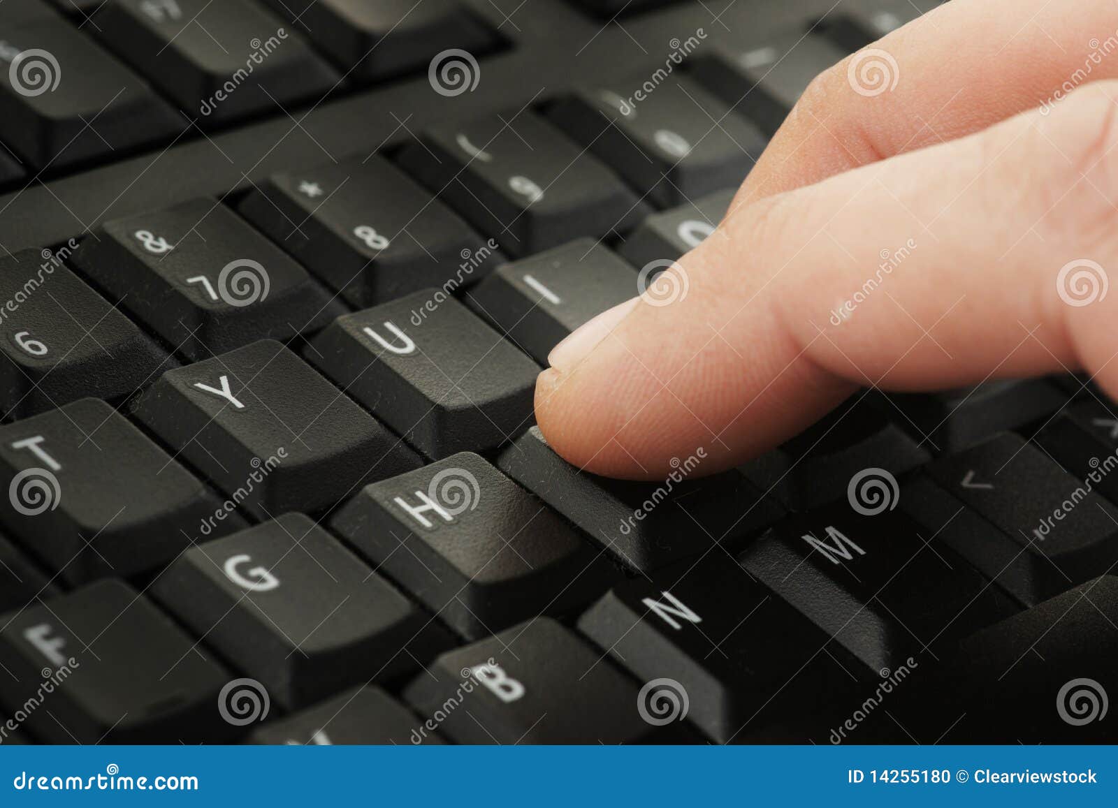 Finger pressing keyboard stock photo. Image of press - 14255180