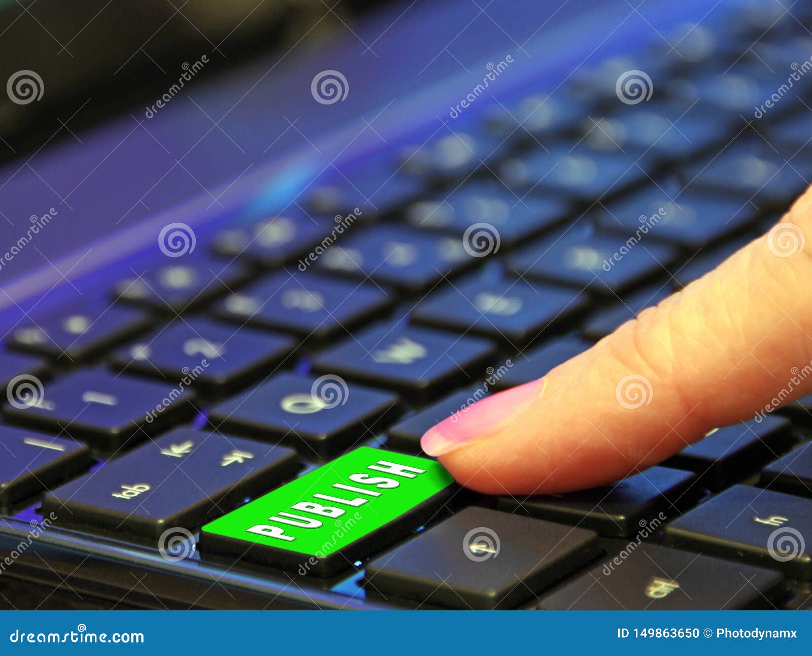 Finger Pressing Pushing Green Publish Button Computer Keyboard Stock ... Finger Pressing Pushing Green Publish Button Computer Keyboard Stock ...