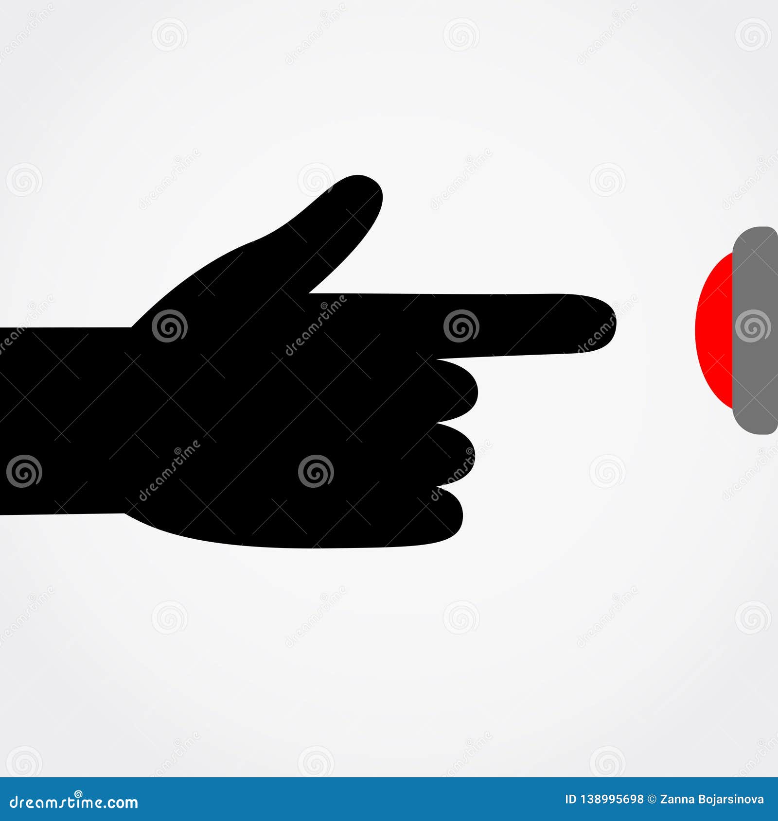 Finger Pressing the Red Button. Stock Vector - Illustration of choosing ... Finger Pressing the Red Button. Stock Vector - Illustration of choosing ...