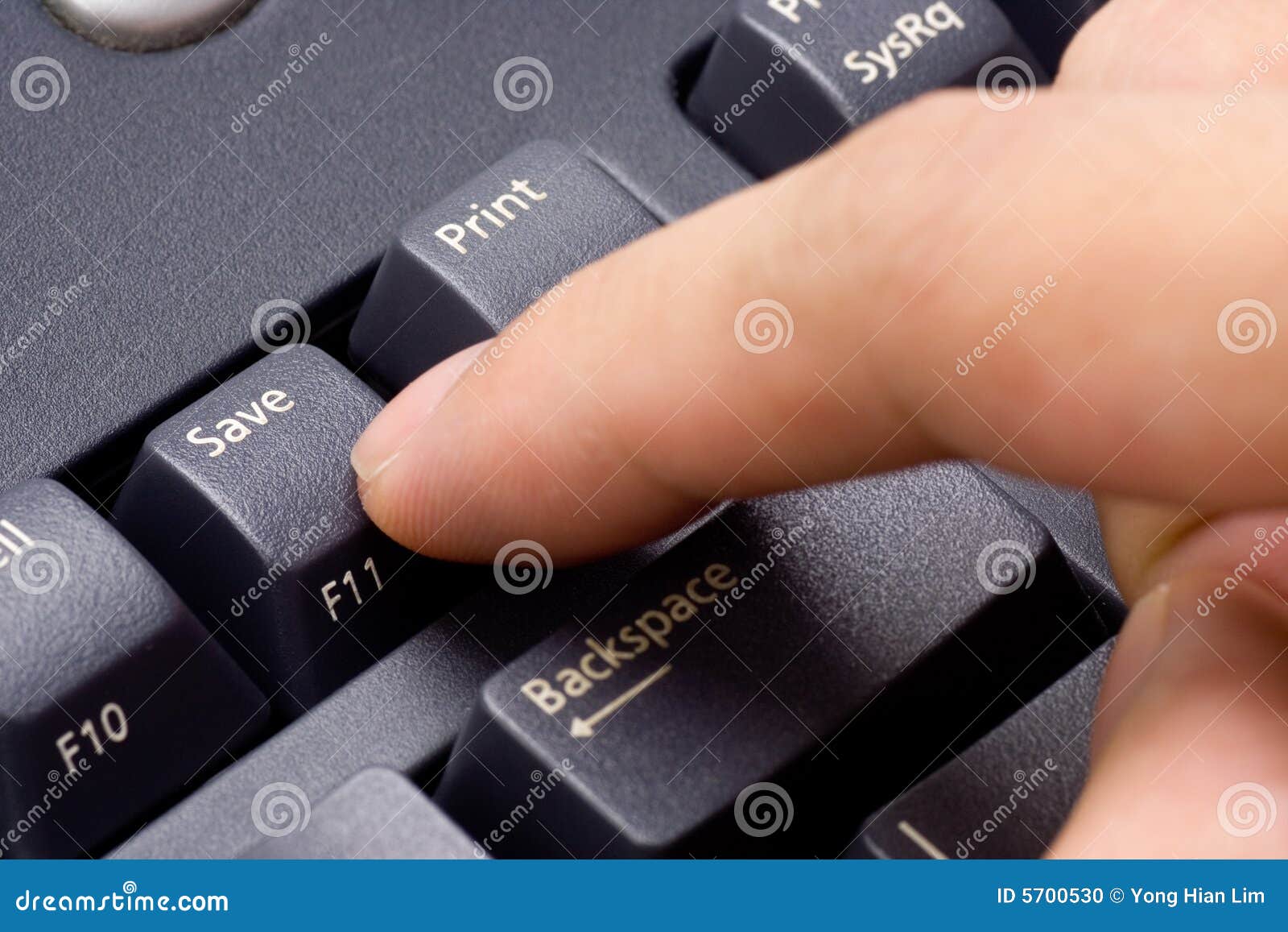 Finger Pressing SAVE Button Stock Photo - Image of finger, keyboard ...