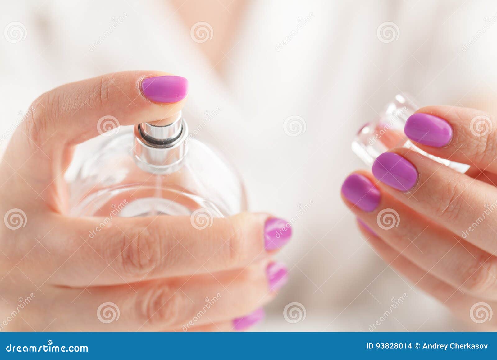 Finger Pressing the Sprayer on Perfume Bottle Stock Photo - Image of ...