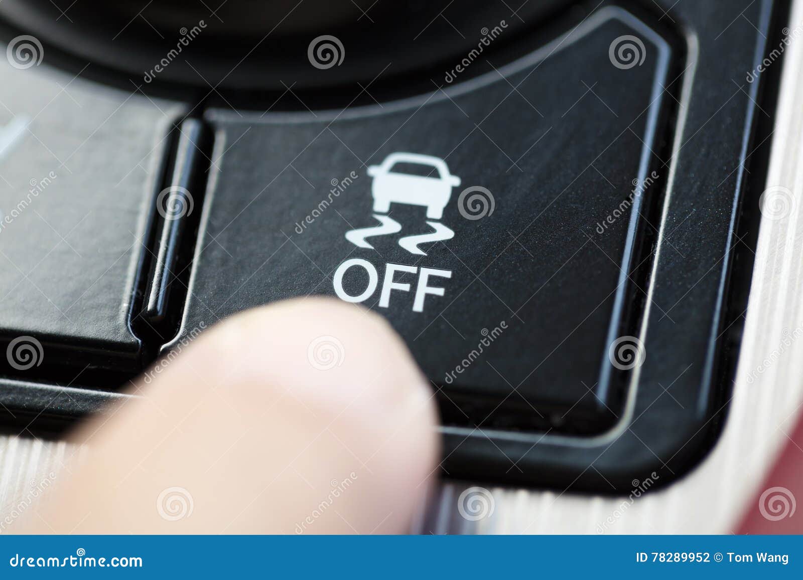 Finger Pressing Traction Control System Button Stock Photo - Image of ...
