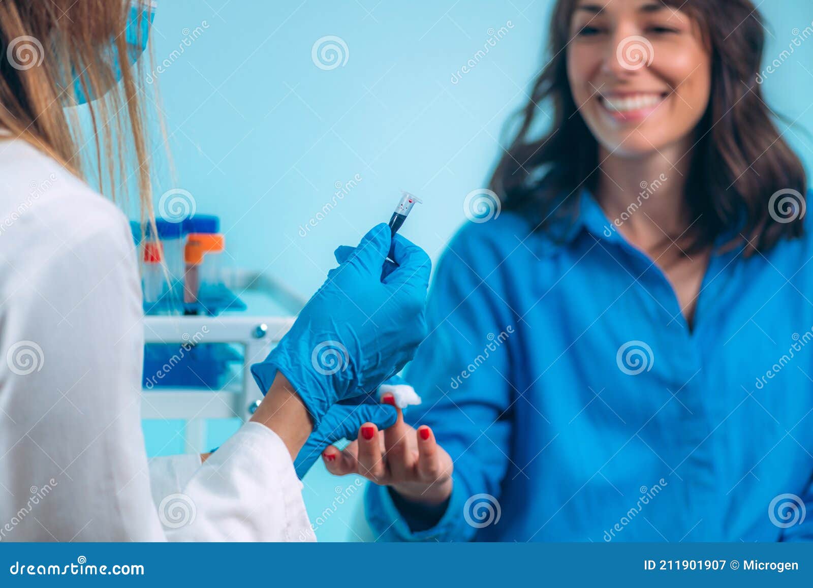 Finger Blood Draw. Nurse Taking Blood Sample from Patientâ€™s Finger ...