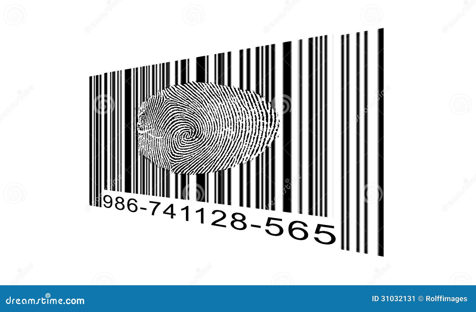 Finger Print Barcode stock illustration. Illustration of identification ...