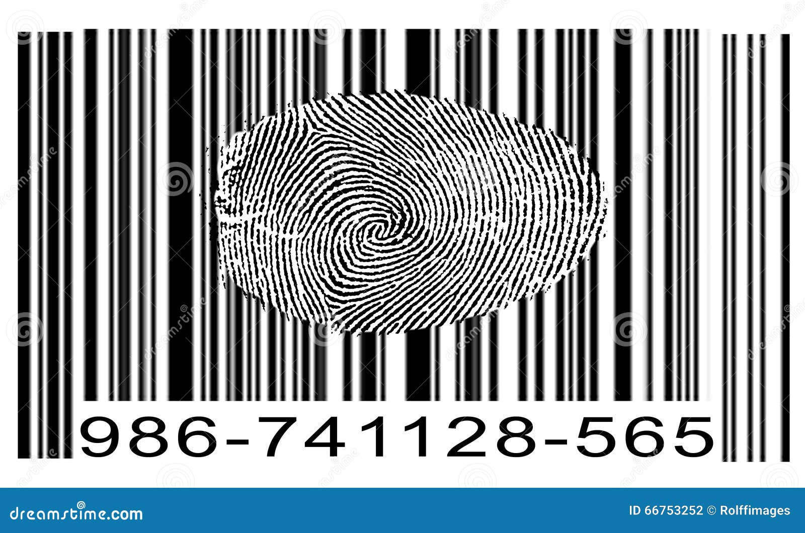 Finger Print Barcode stock illustration. Illustration of forensics ...