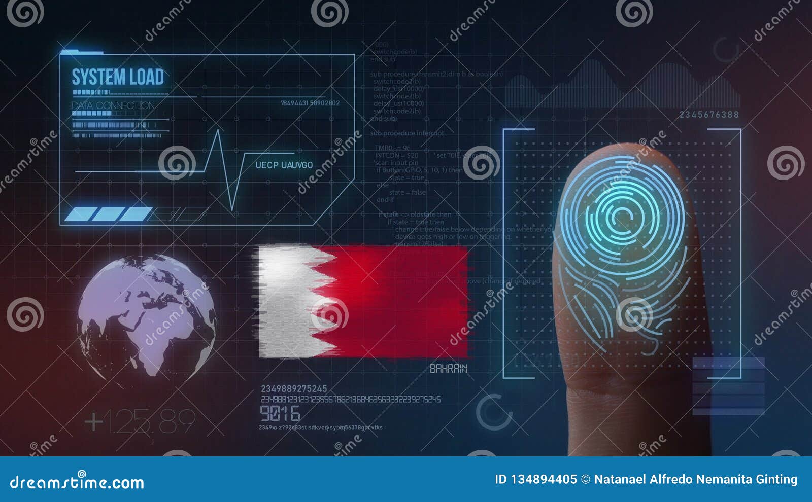 Finger Print Biometric Scanning Identification System. Bahrain ...