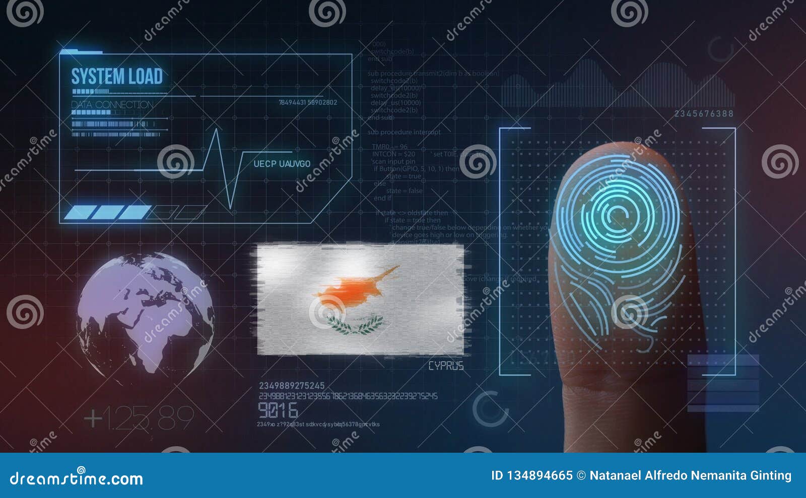 Finger Print Biometric Scanning Identification System. Cyprus ...