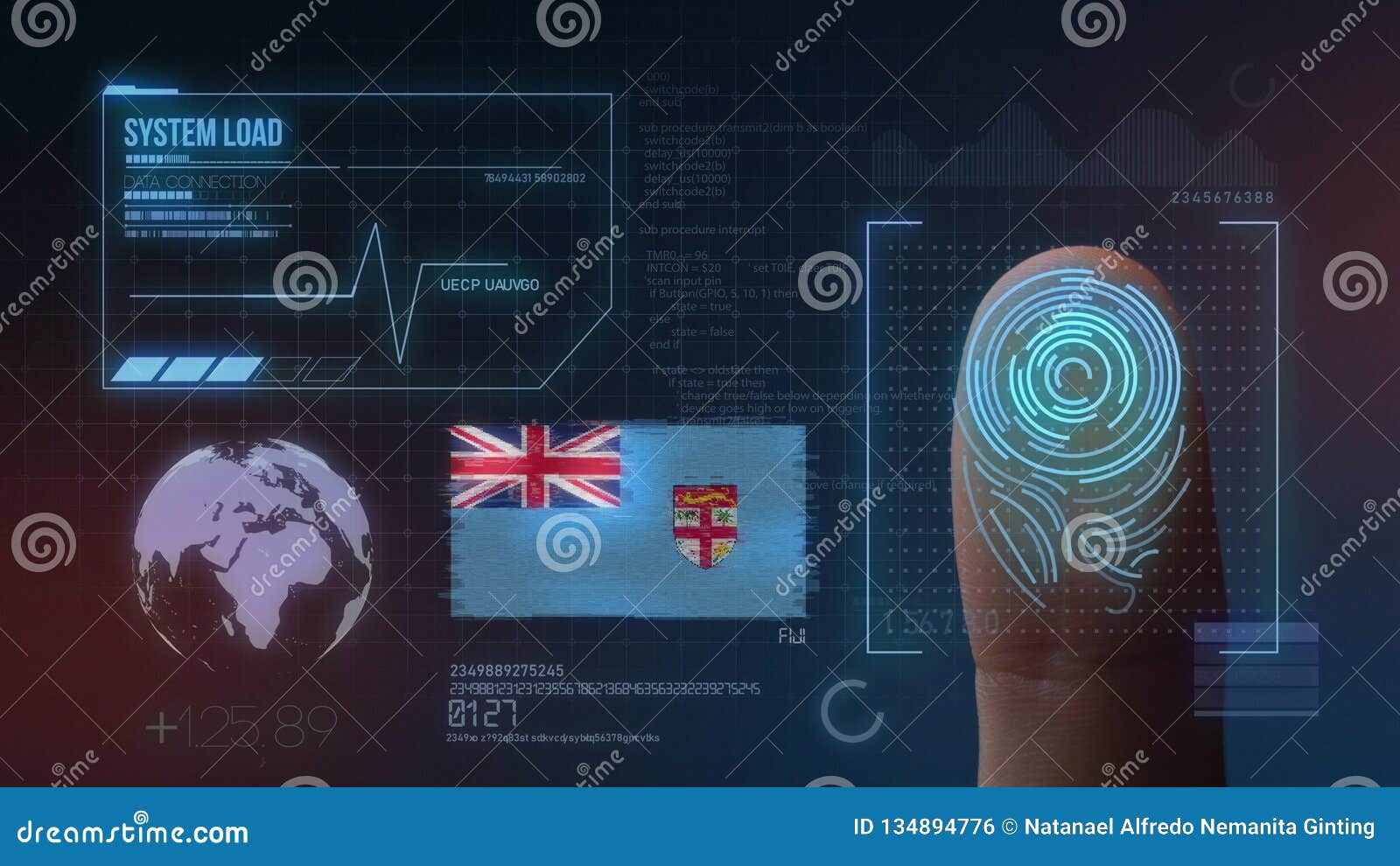 Finger Print Biometric Scanning Identification System. Fiji Nationality ...