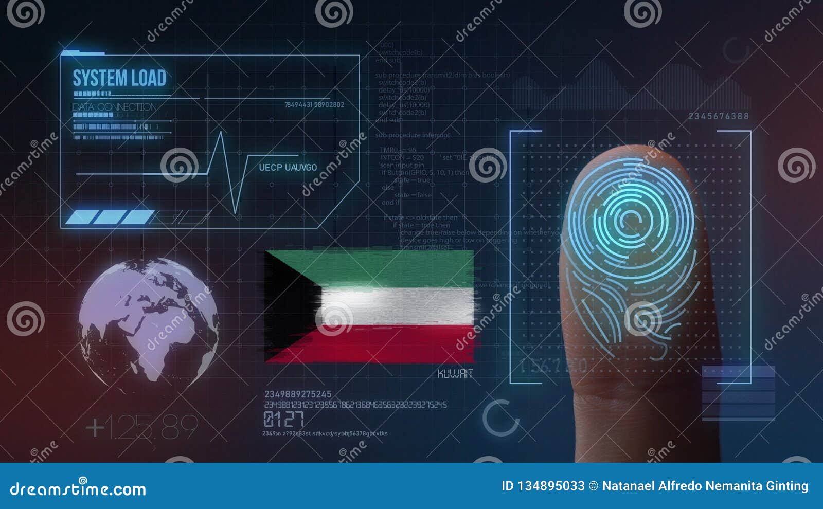 Finger Print Biometric Scanning Identification System. Kuwait ...