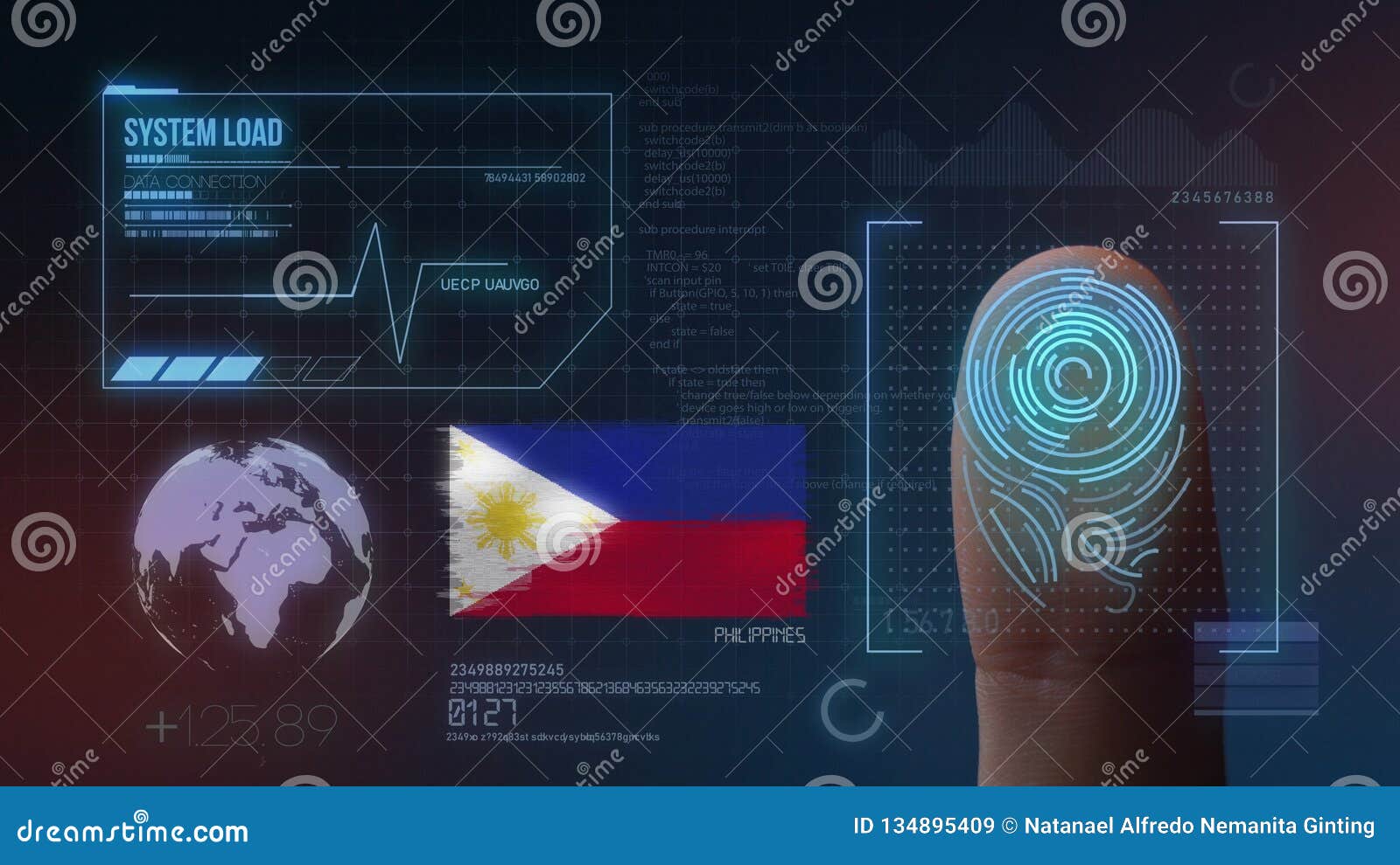 Finger Print Biometric Scanning Identification System. Philippines ...