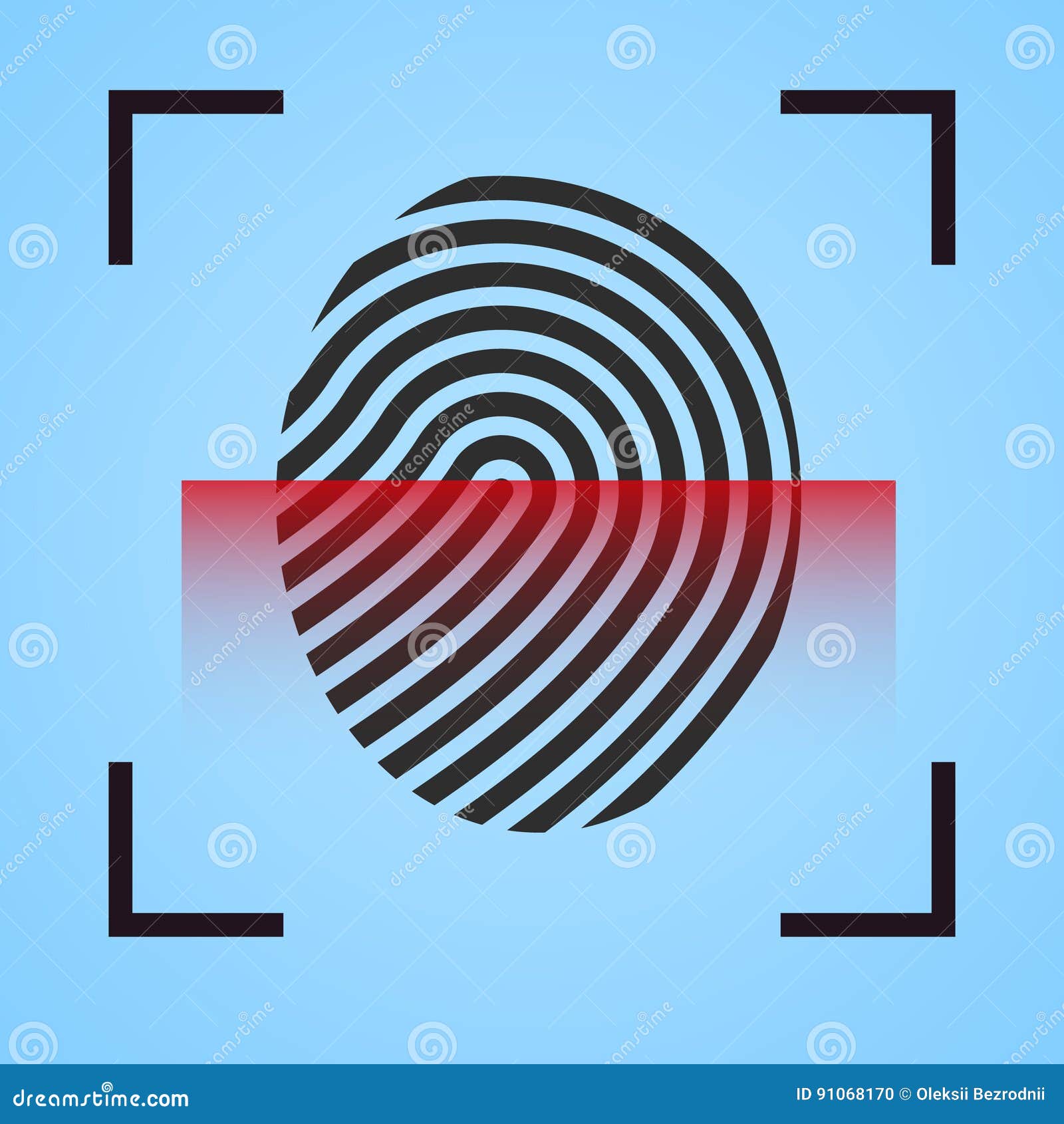 Finger print icon scanning stock vector. Illustration of crime - 91068170