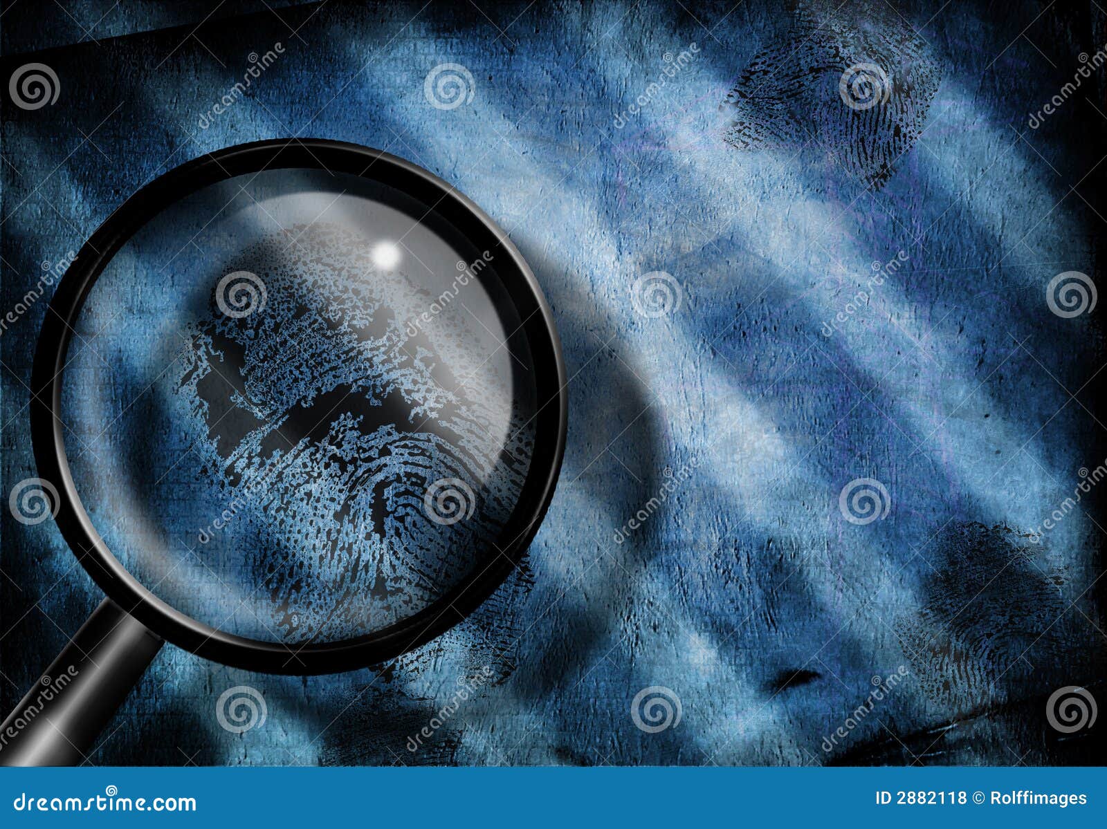 Finger print investigate stock illustration. Illustration of clue - 2882118