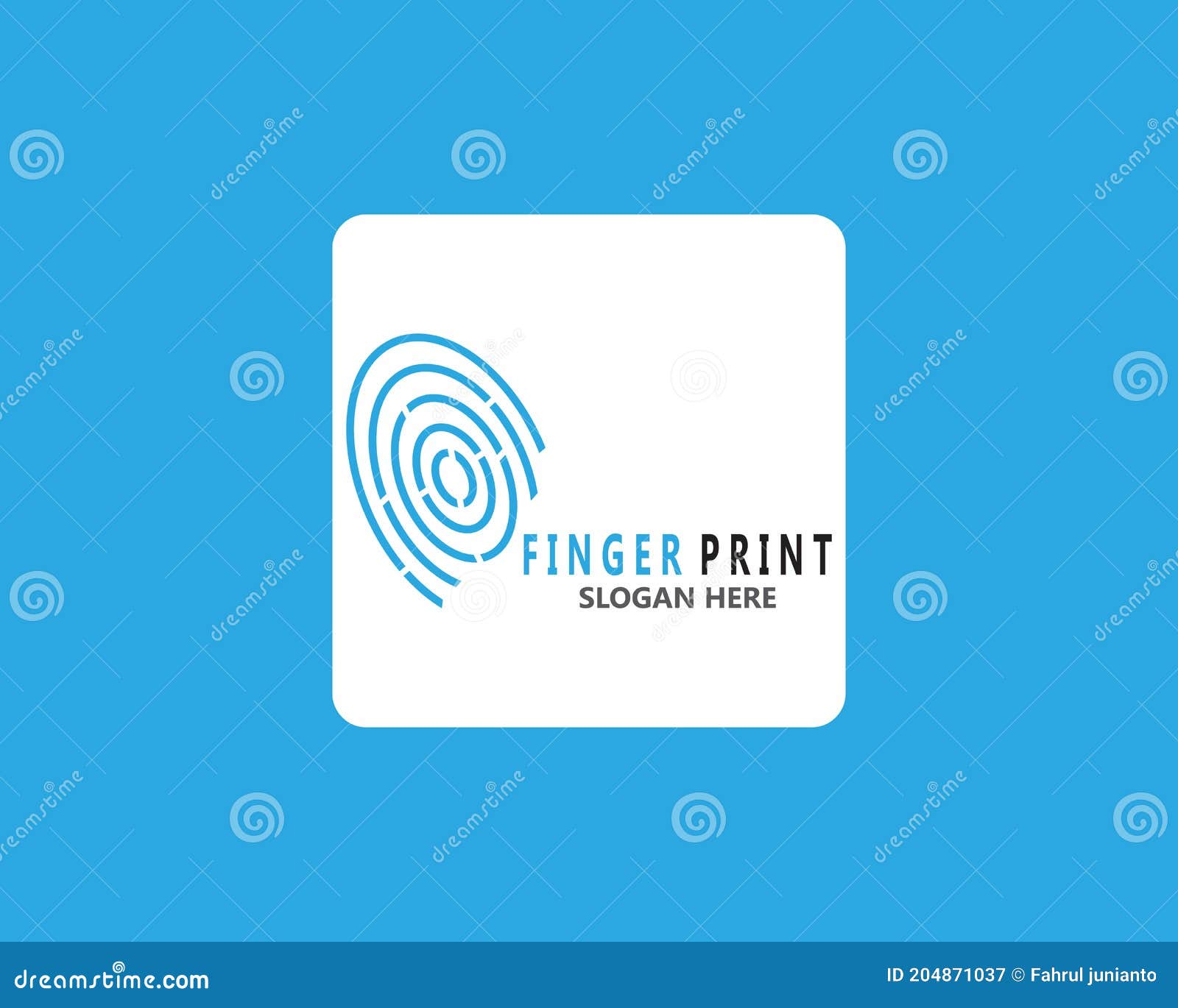 Finger Print Logo Vector Template Stock Vector - Illustration of touch ...