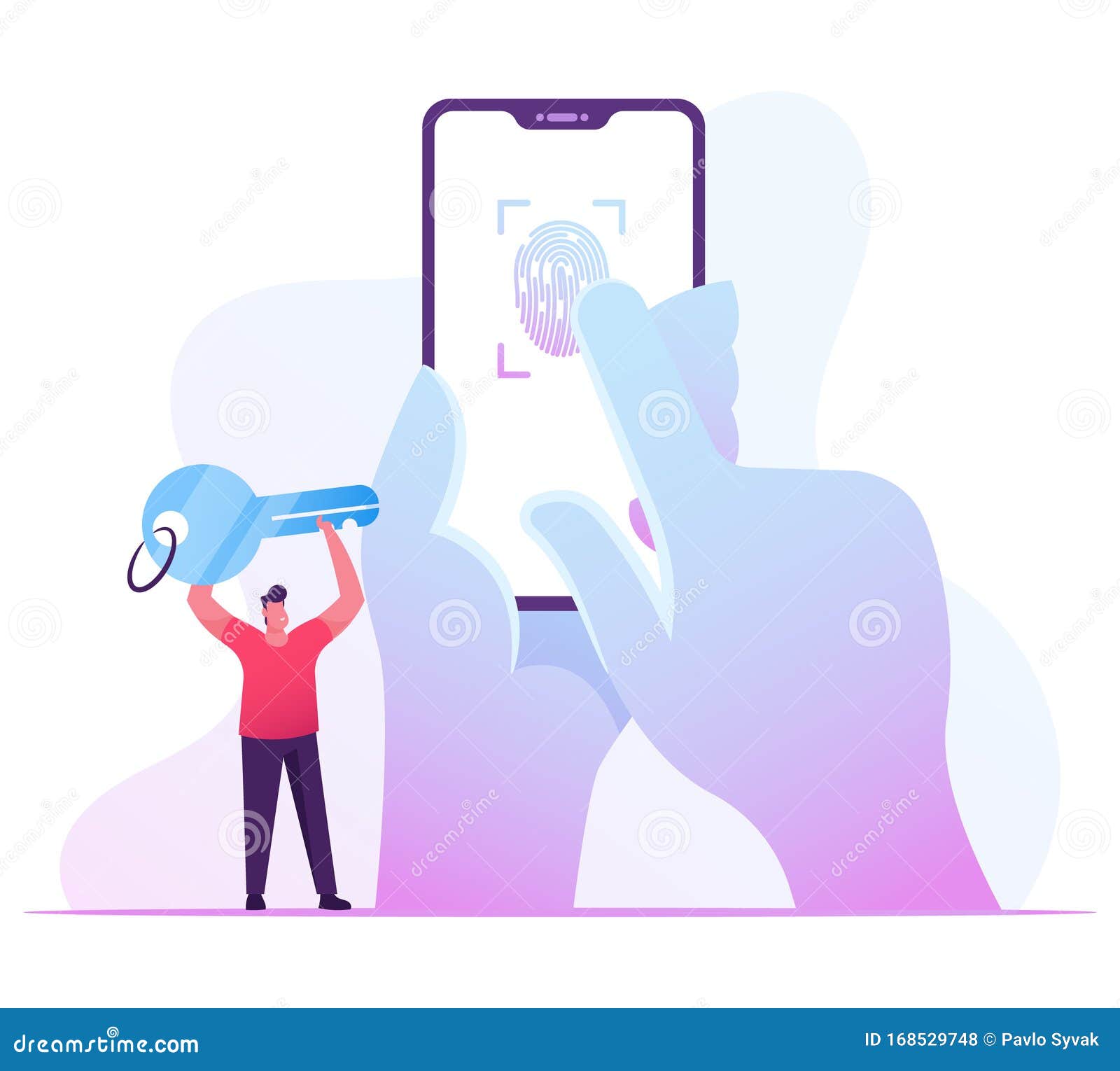 Hand With Scanning QR Code. Using A Taxi Cartoon Vector | CartoonDealer ...