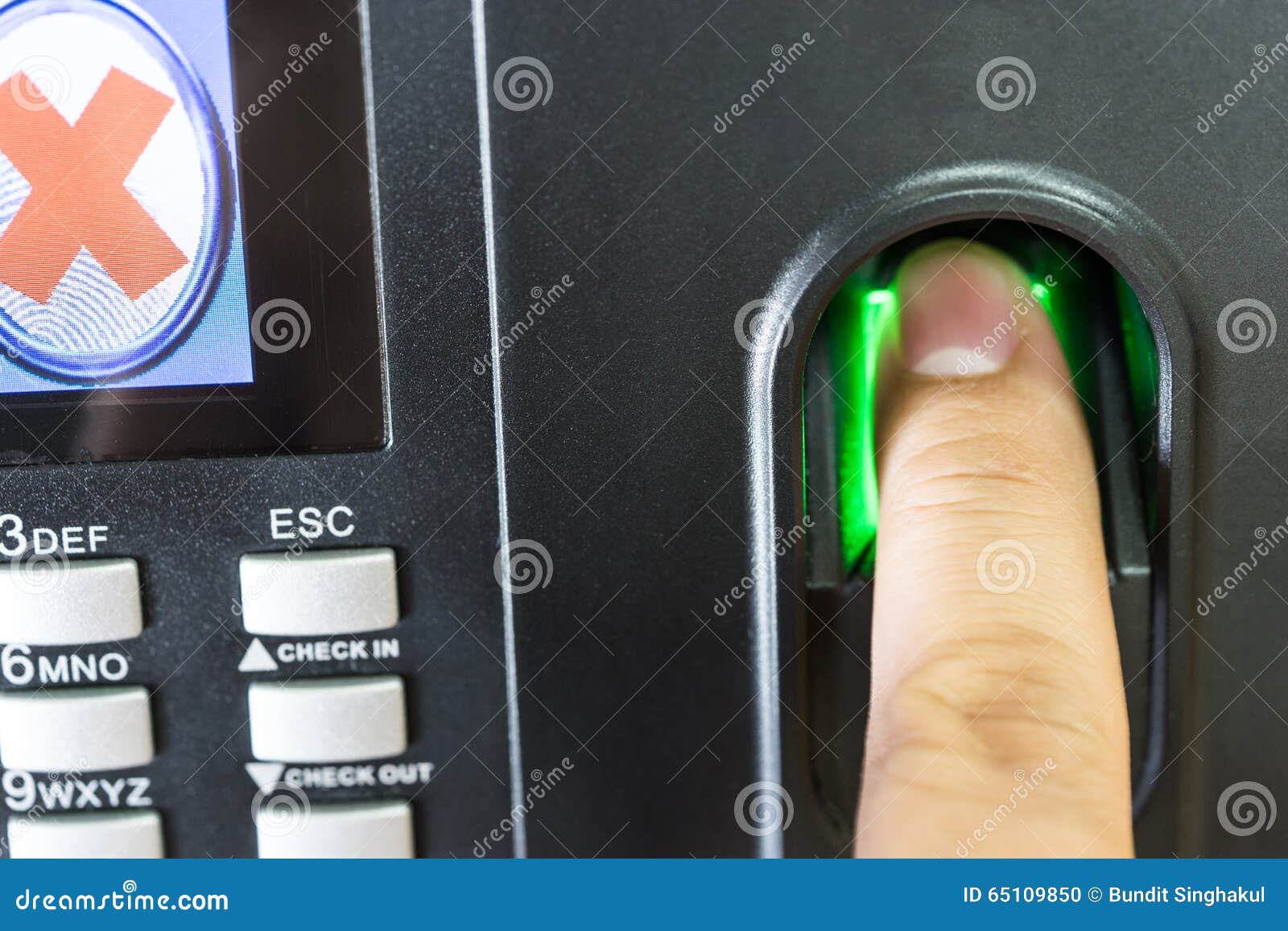 Finger Print Scan for Enter Security Stock Photo - Image of door, hand ...