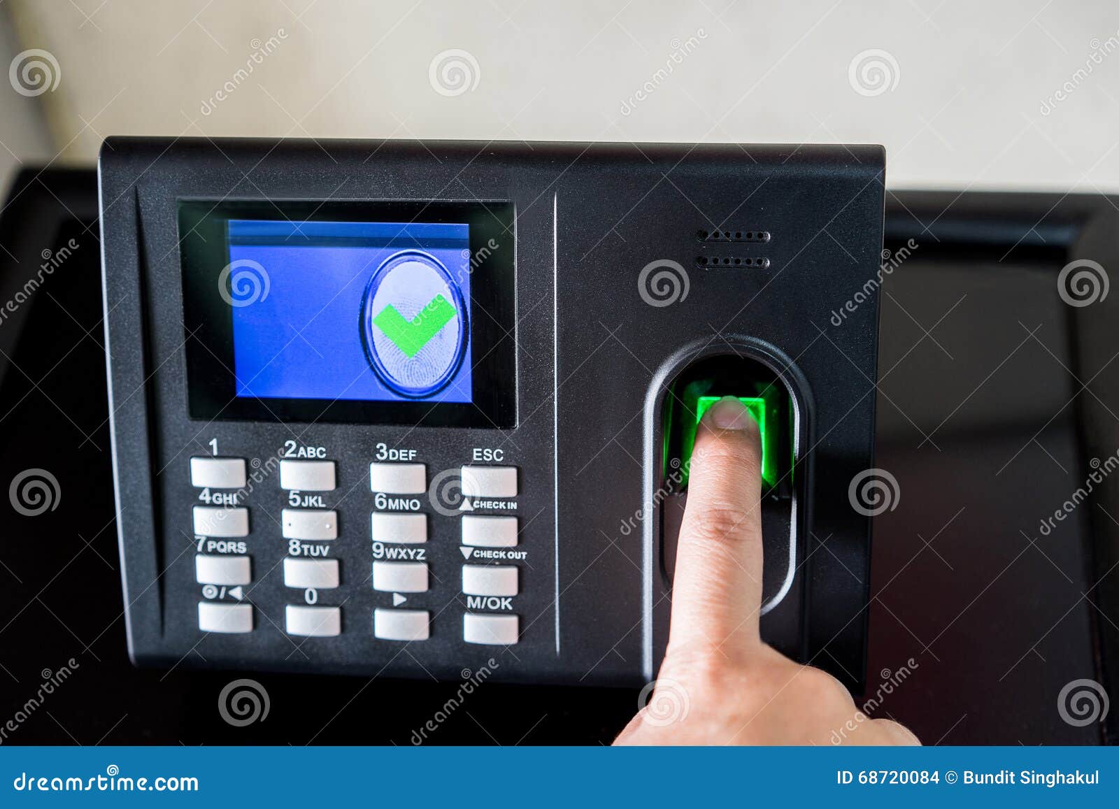 Finger Print Scan for Enter Stock Photo - Image of digital, fingermark ...