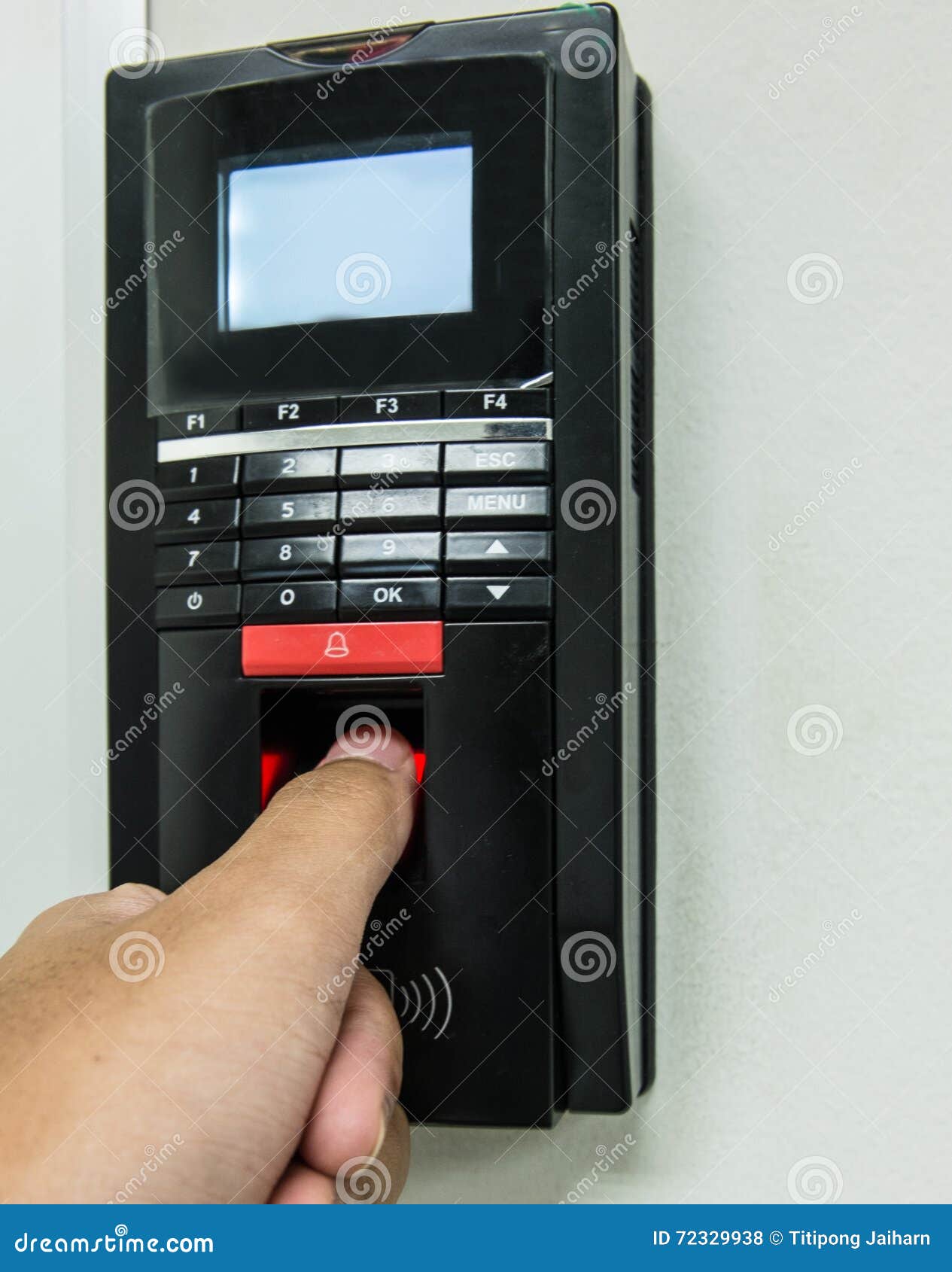 Finger Print Scan for Enter Security System Stock Photo - Image of ...