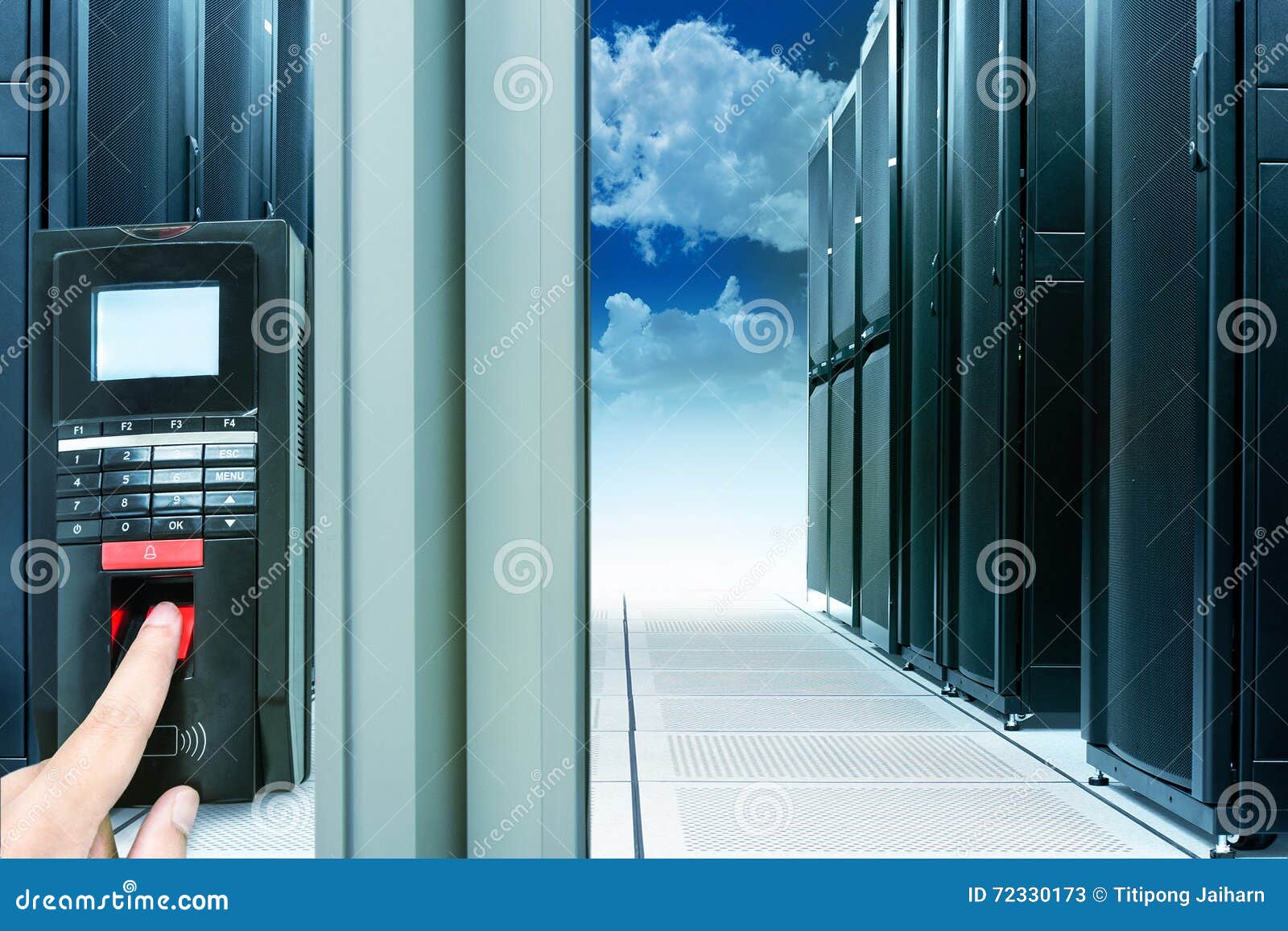 Finger Print Scan for Enter Security System Stock Image - Image of ...