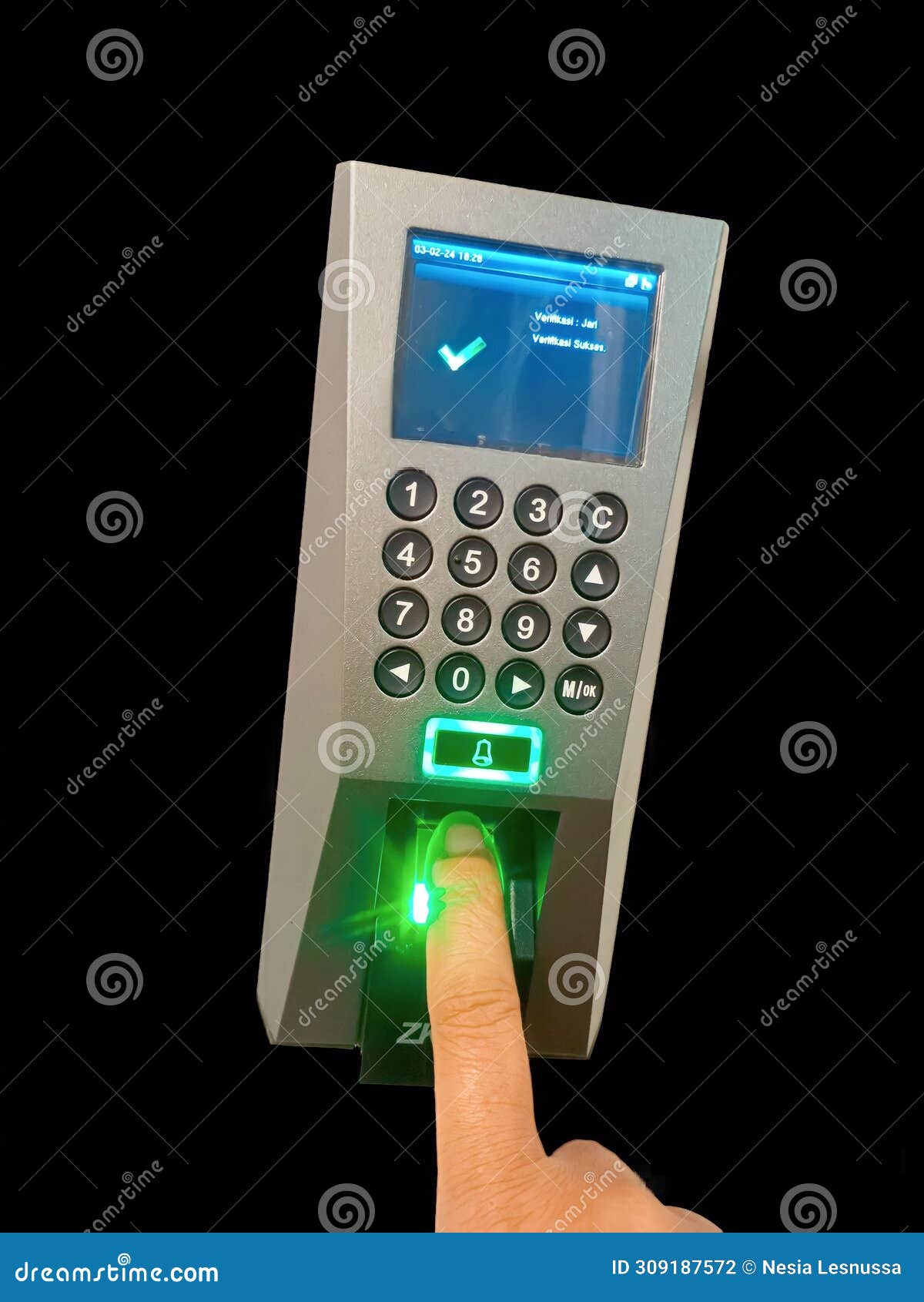 Finger Print Scan for Enter Security System Stock Photo - Image of ...