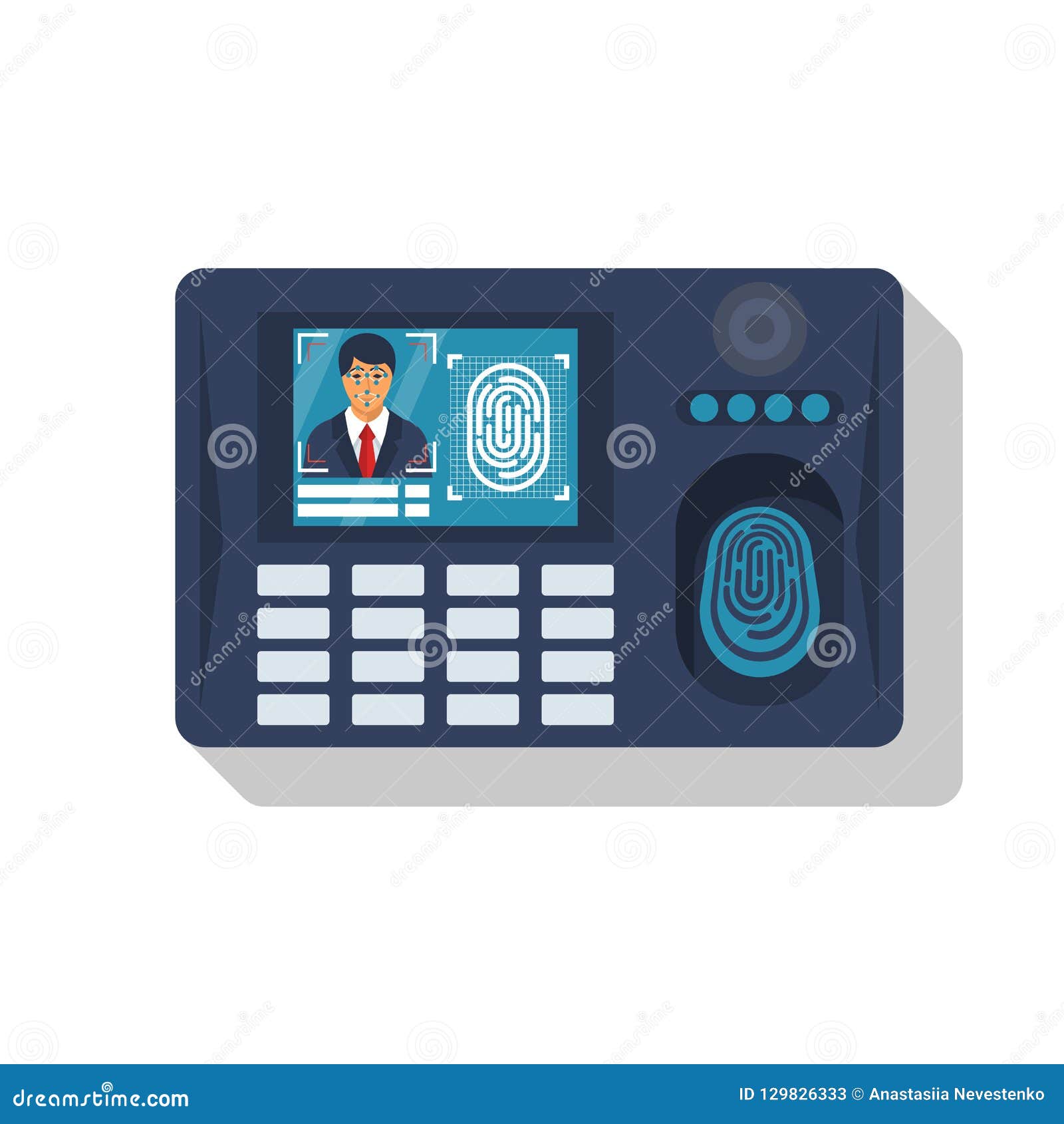 Finger print scan. stock vector. Illustration of privacy - 129826333