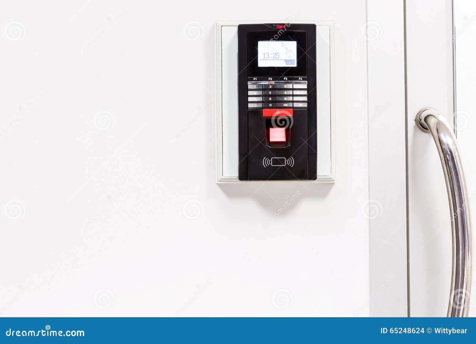 Finger Print Scan for Unlock Door Security System Stock Photo - Image ...