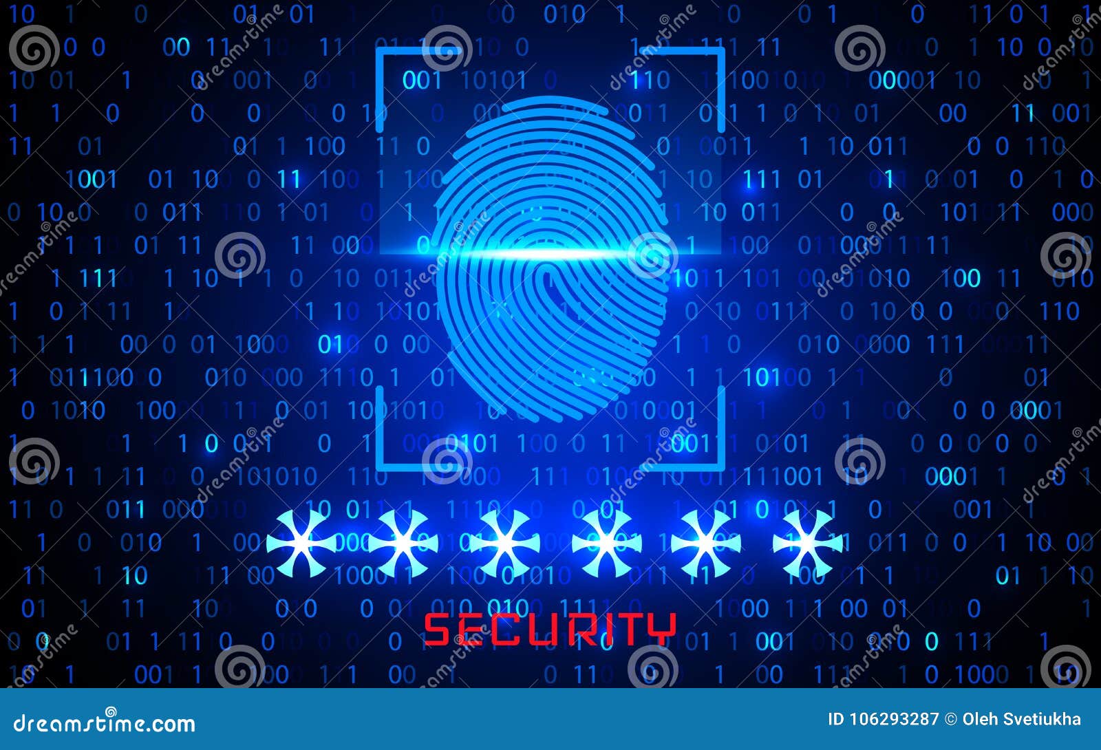 Finger-print Scanning Identification System. Biometric Authorization ...