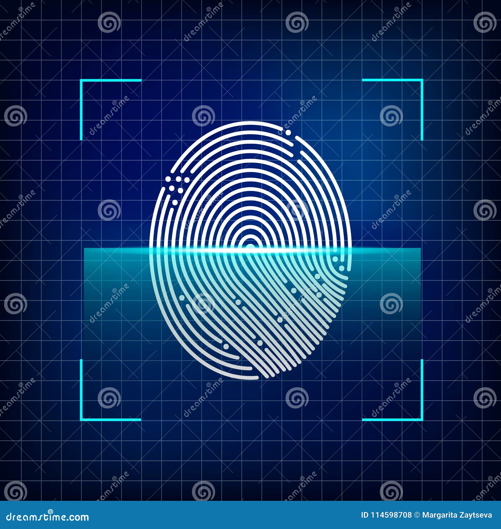 Fingertip Scanning Fingerprint Sensor Technology Royalty-Free Stock ...