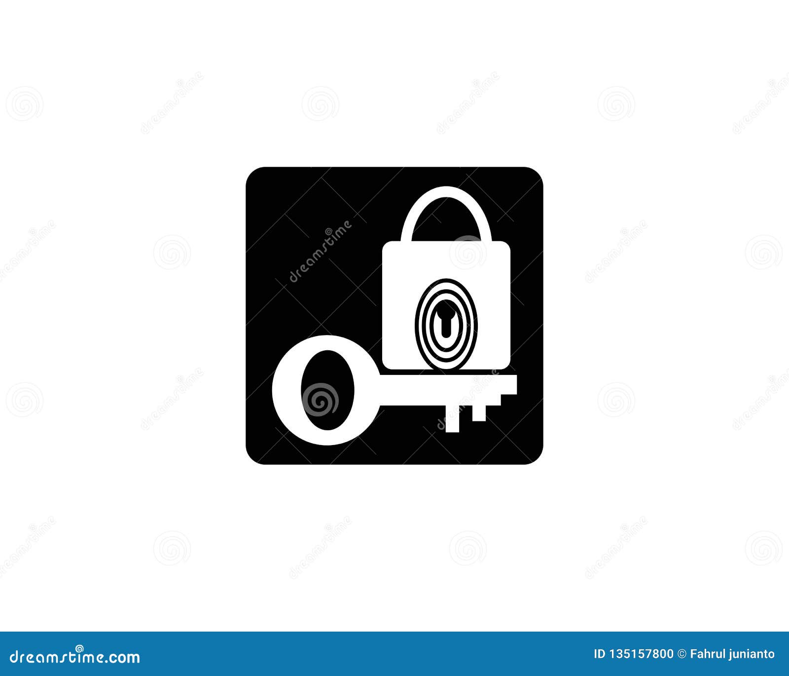 Finger Print in Secret Key Logo Vector Illustration Stock Vector ...
