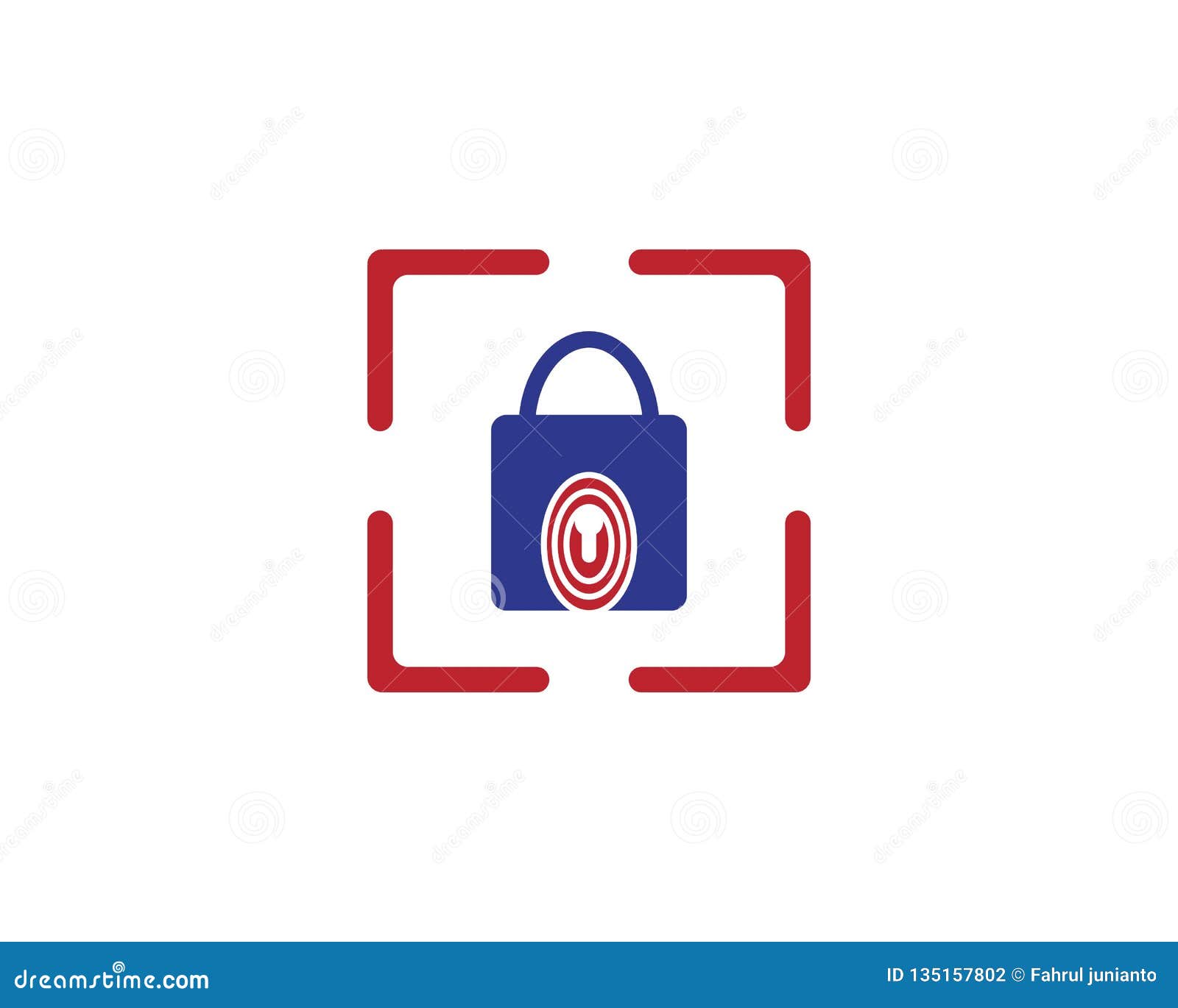 Finger Print in Secret Key Logo Vector Illustration Stock Vector ...