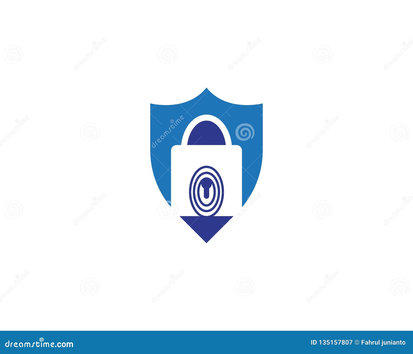 Finger Print in Secret Key Logo Vector Illustration Stock Vector ...