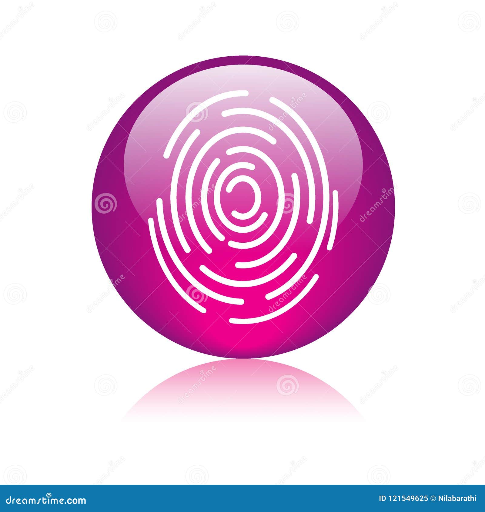 Fingerprint sign icon stock illustration. Illustration of background ...