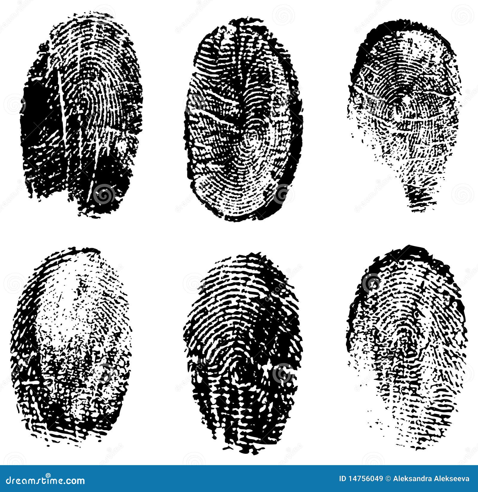 Finger prints vector stock vector. Illustration of black - 14756049