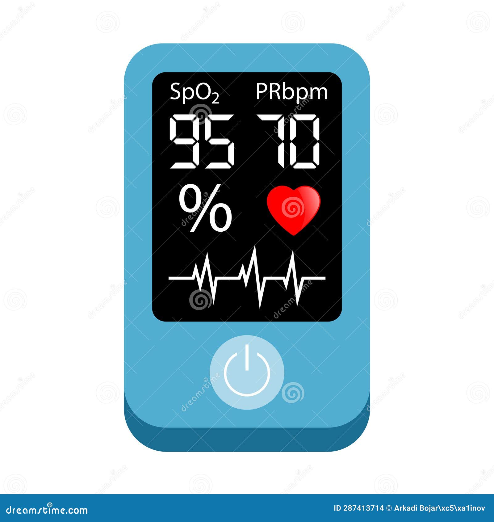 Oximeter Vector Icon, Finger Pulse Monitoring Device | CartoonDealer ...