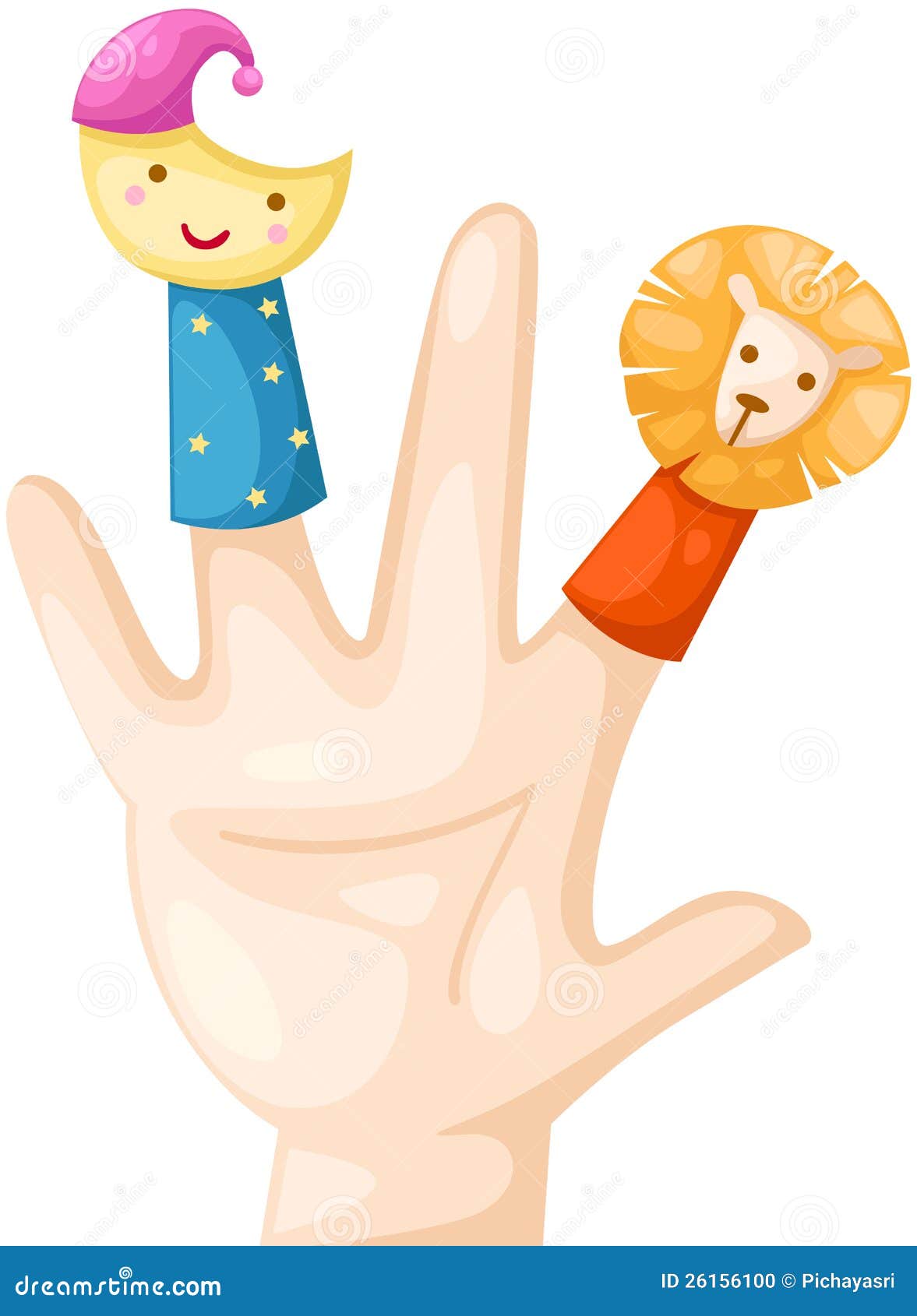 Kid Tale Finger Theater Game Printable Template Cartoon Vector ...