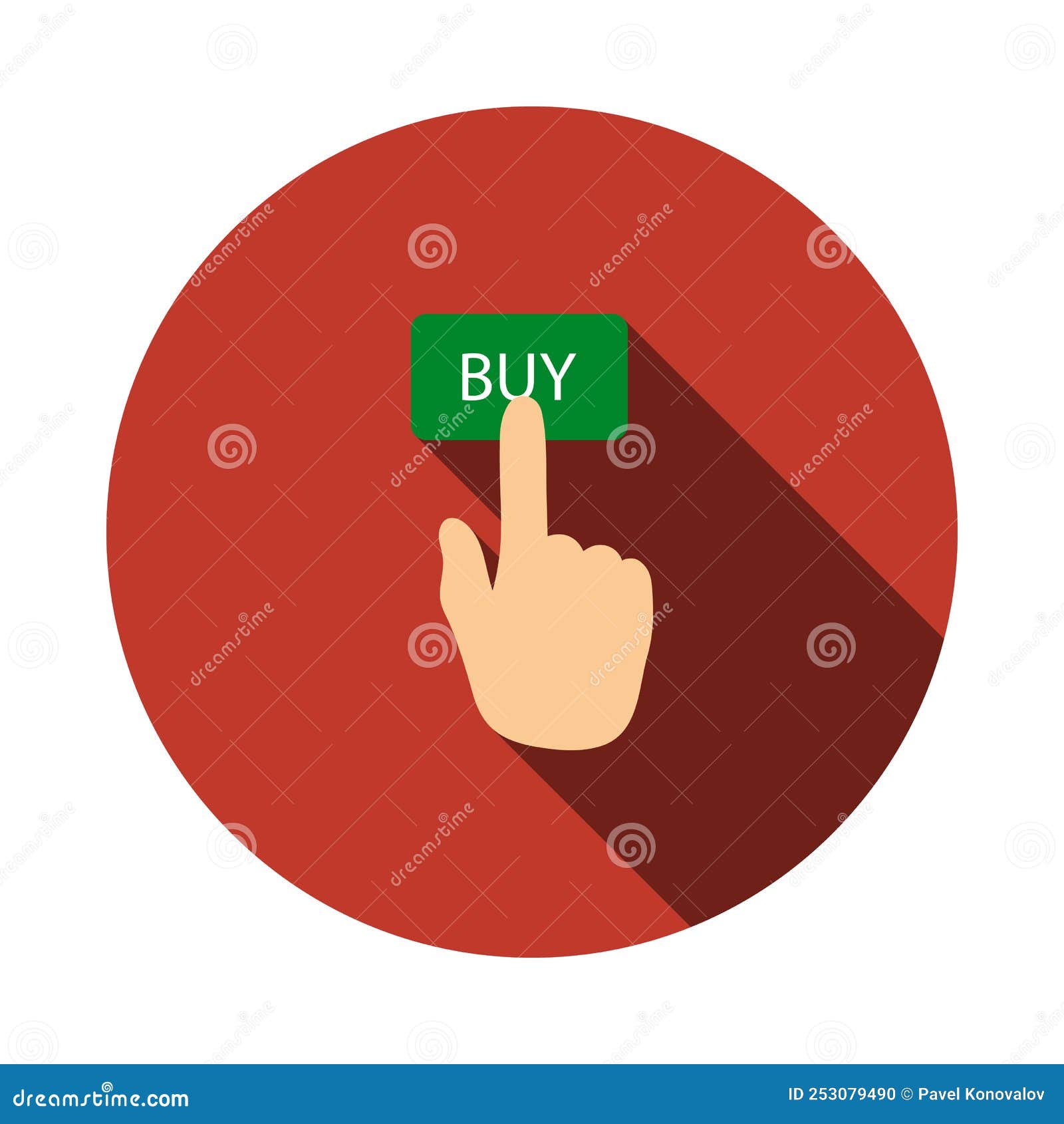 Finger Push the Buy Button Icon Stock Vector - Illustration of ...