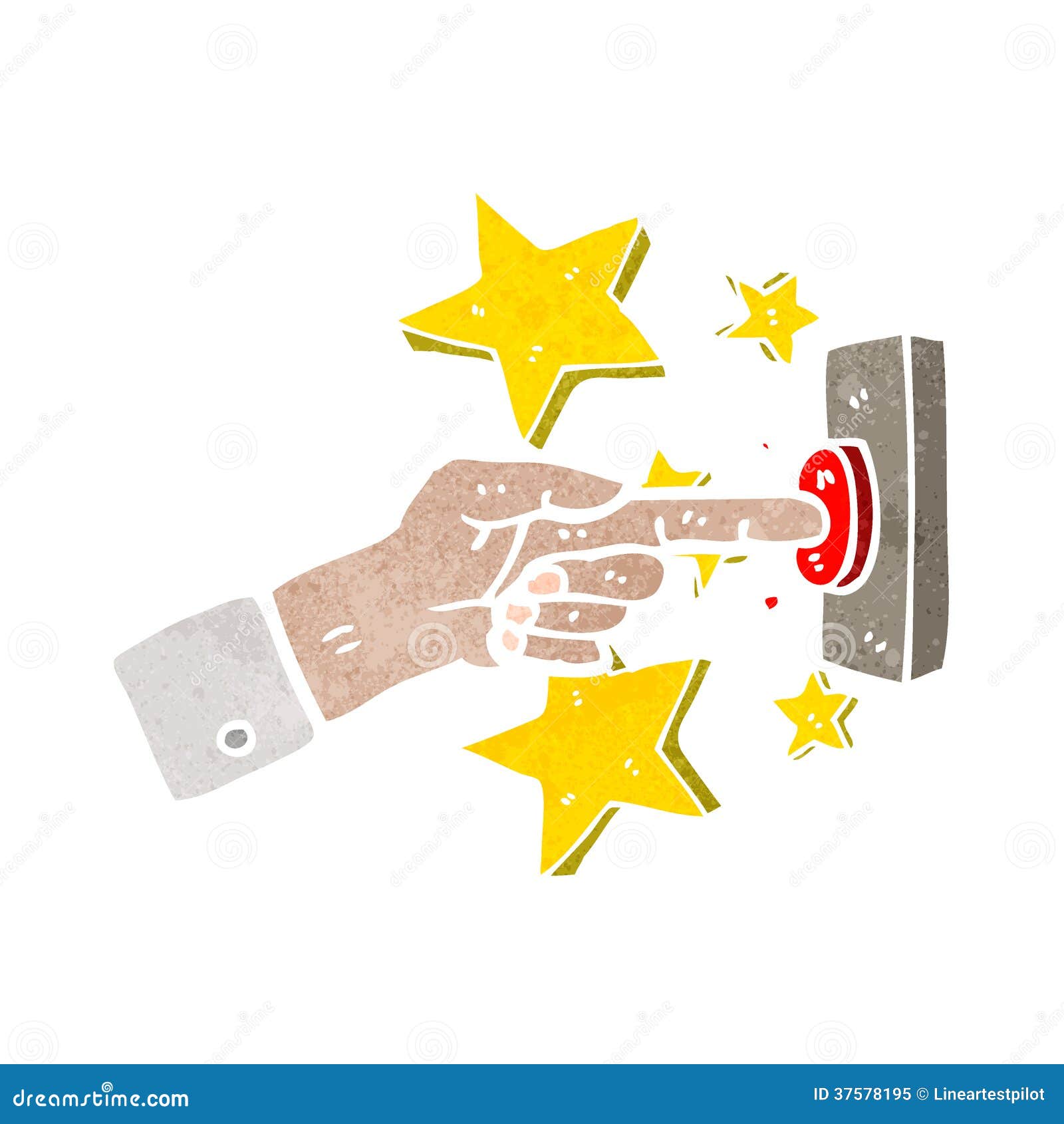 Finger Pushing Button Cartoon Stock Vector - Illustration of artwork ...