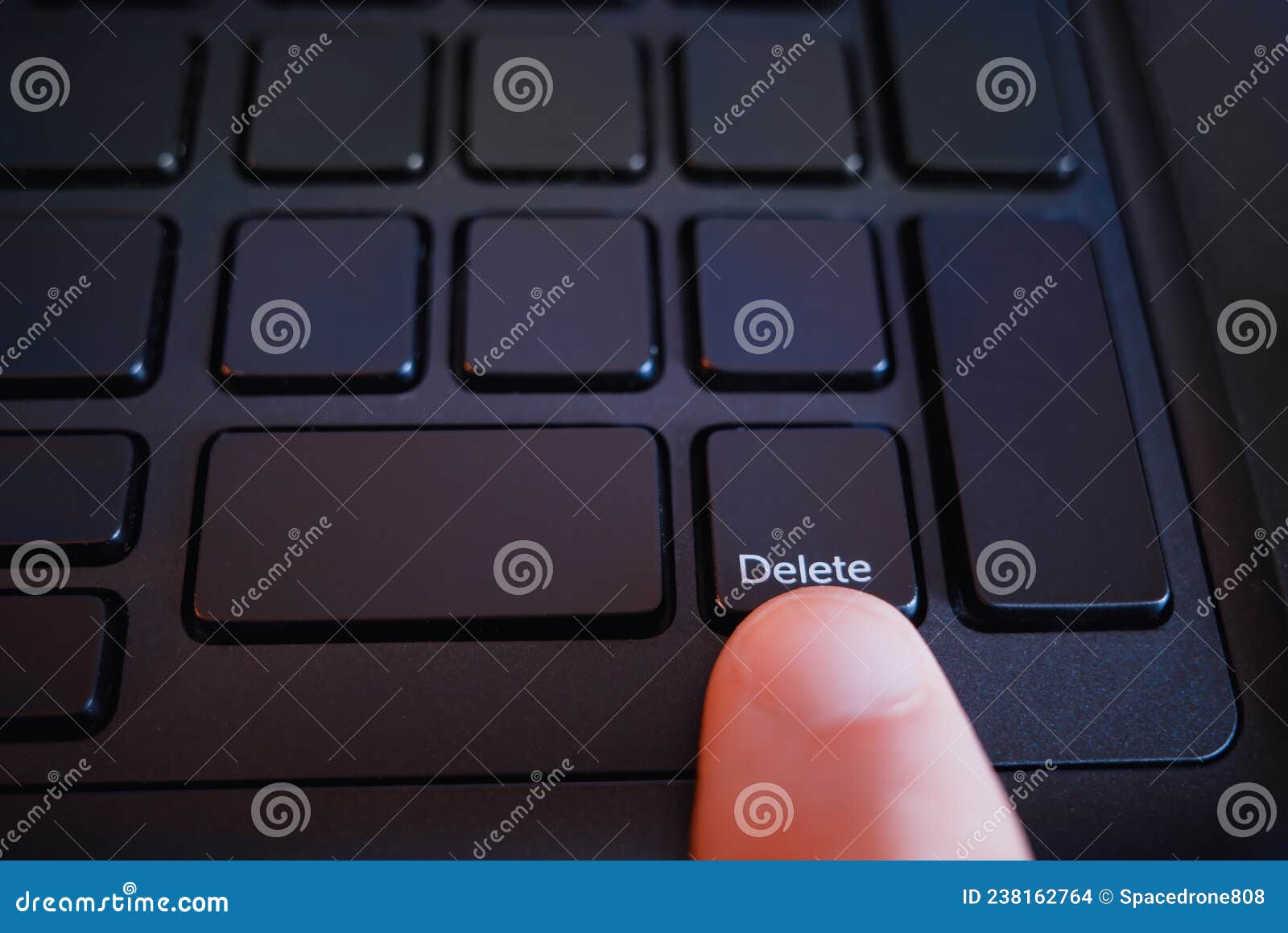 Finger is Pushing Delete Button Backdrop Stock Photo - Image of black ...