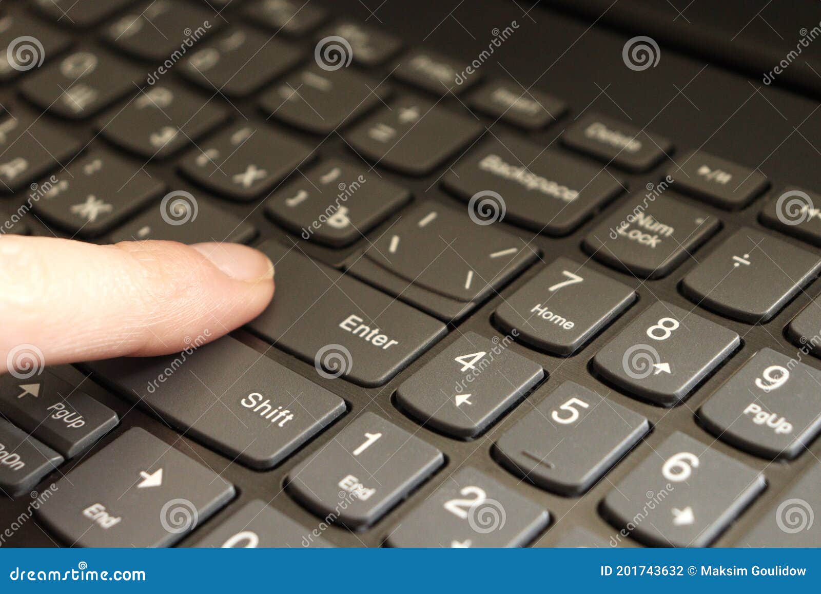 Finger Pushing Enter Button on Black Computer Keyboard. Stock Photo ... Finger Pushing Enter Button on Black Computer Keyboard. Stock Photo ...