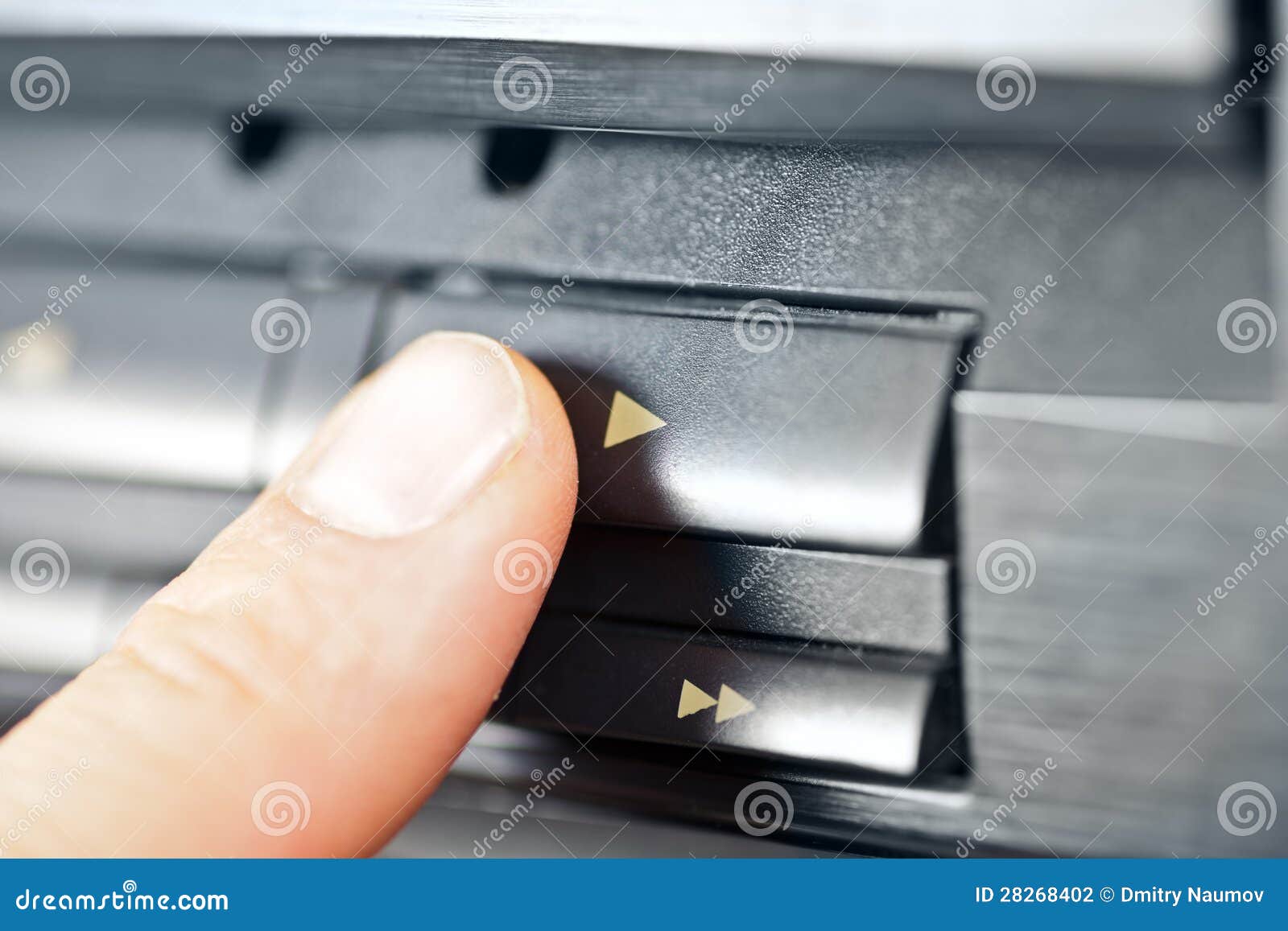 Finger pushing play button stock photo. Image of arrow - 28268402