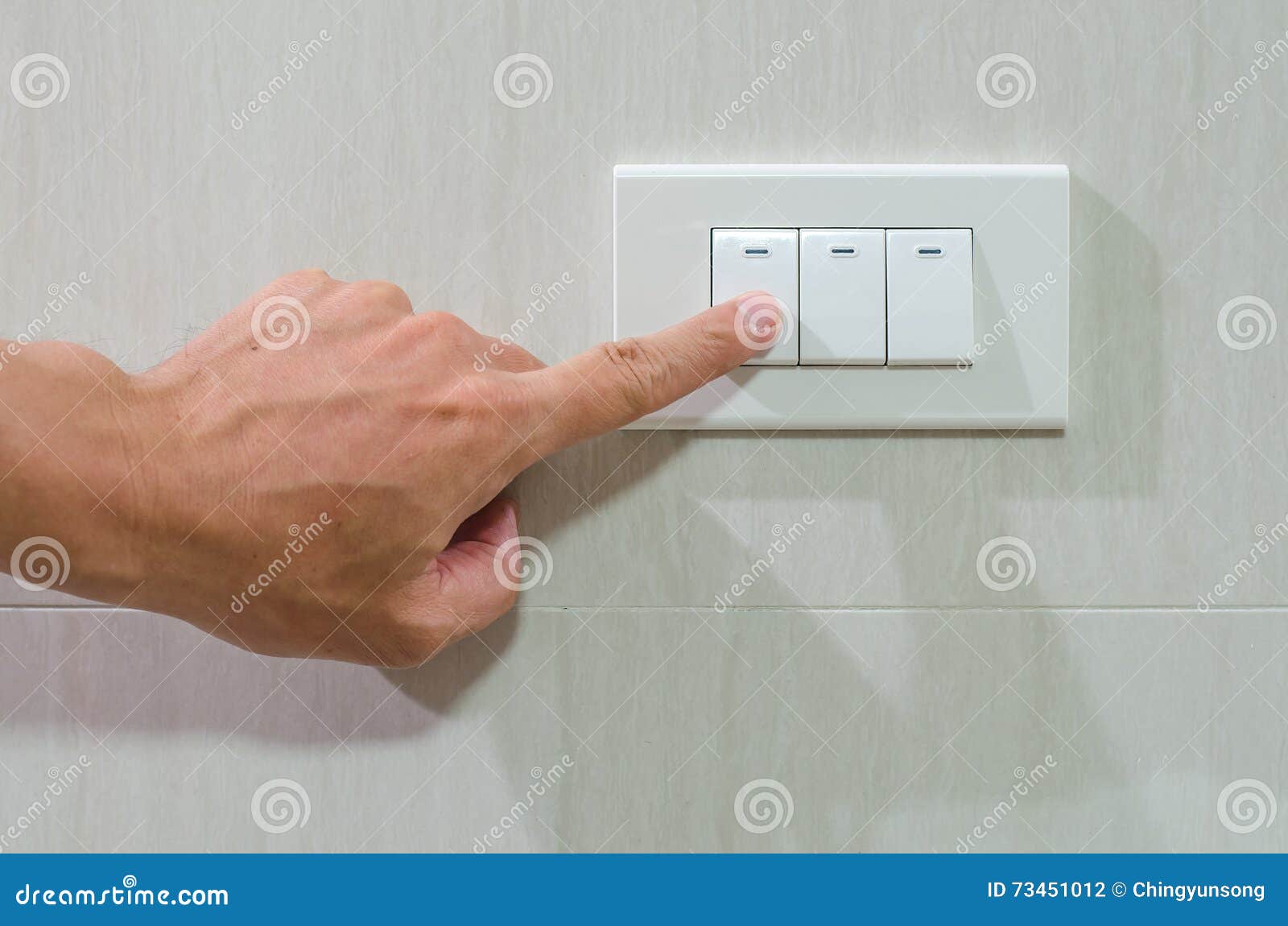 Finger Put Off Switch for Save Energy Concept Stock Photo - Image of ...