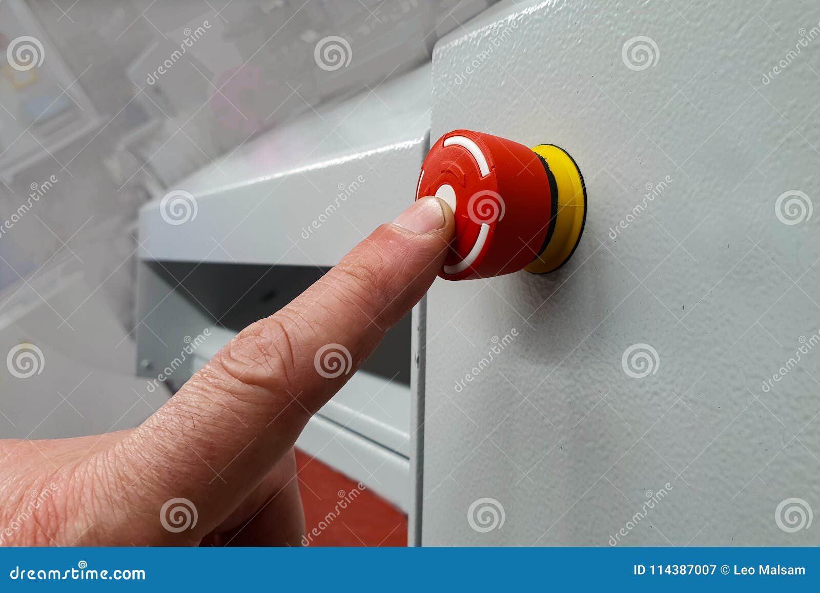 Finger on the red button stock image. Image of alert - 114387007