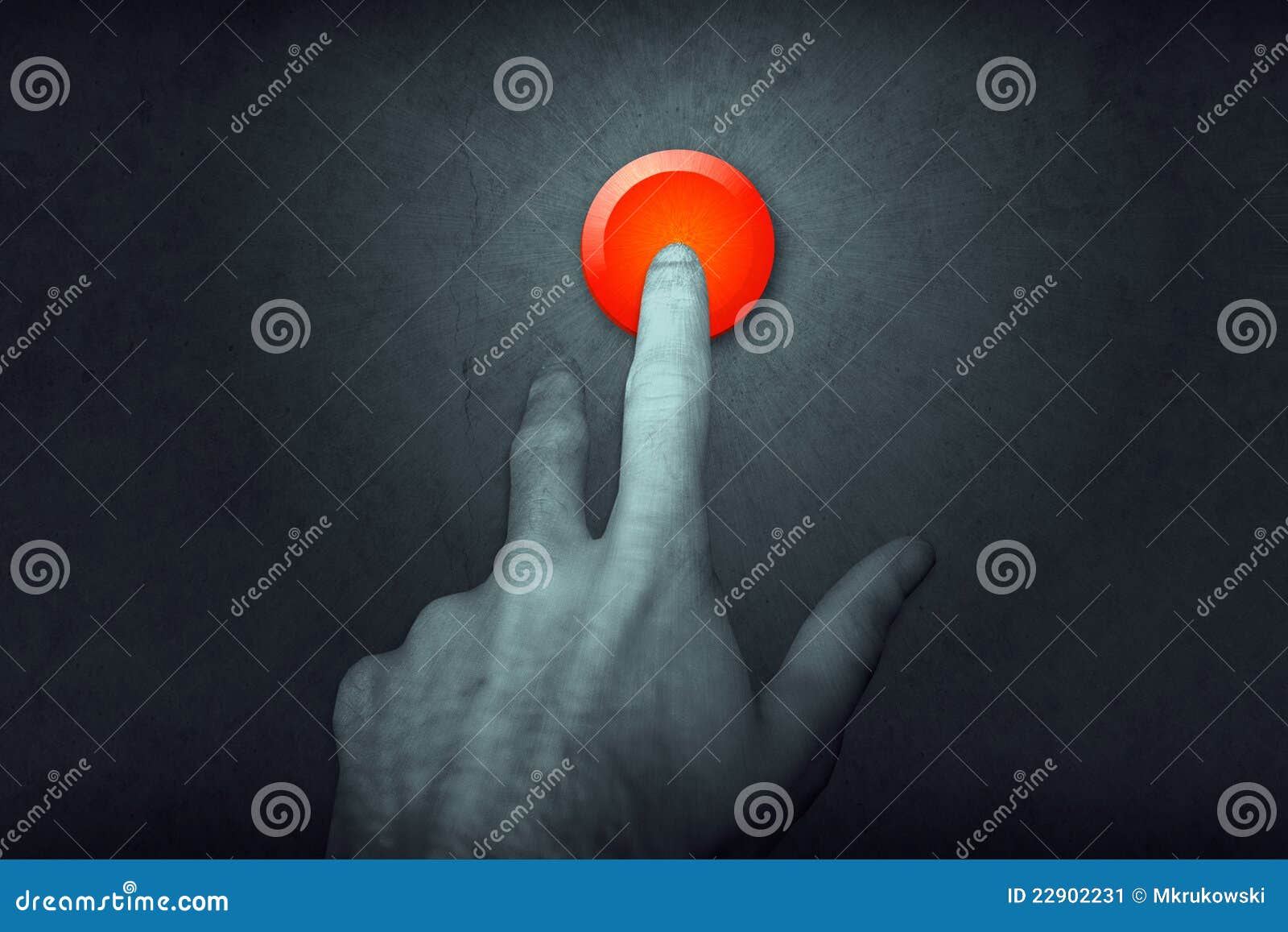 Finger on Red Button stock image. Image of icon, offline - 22902231