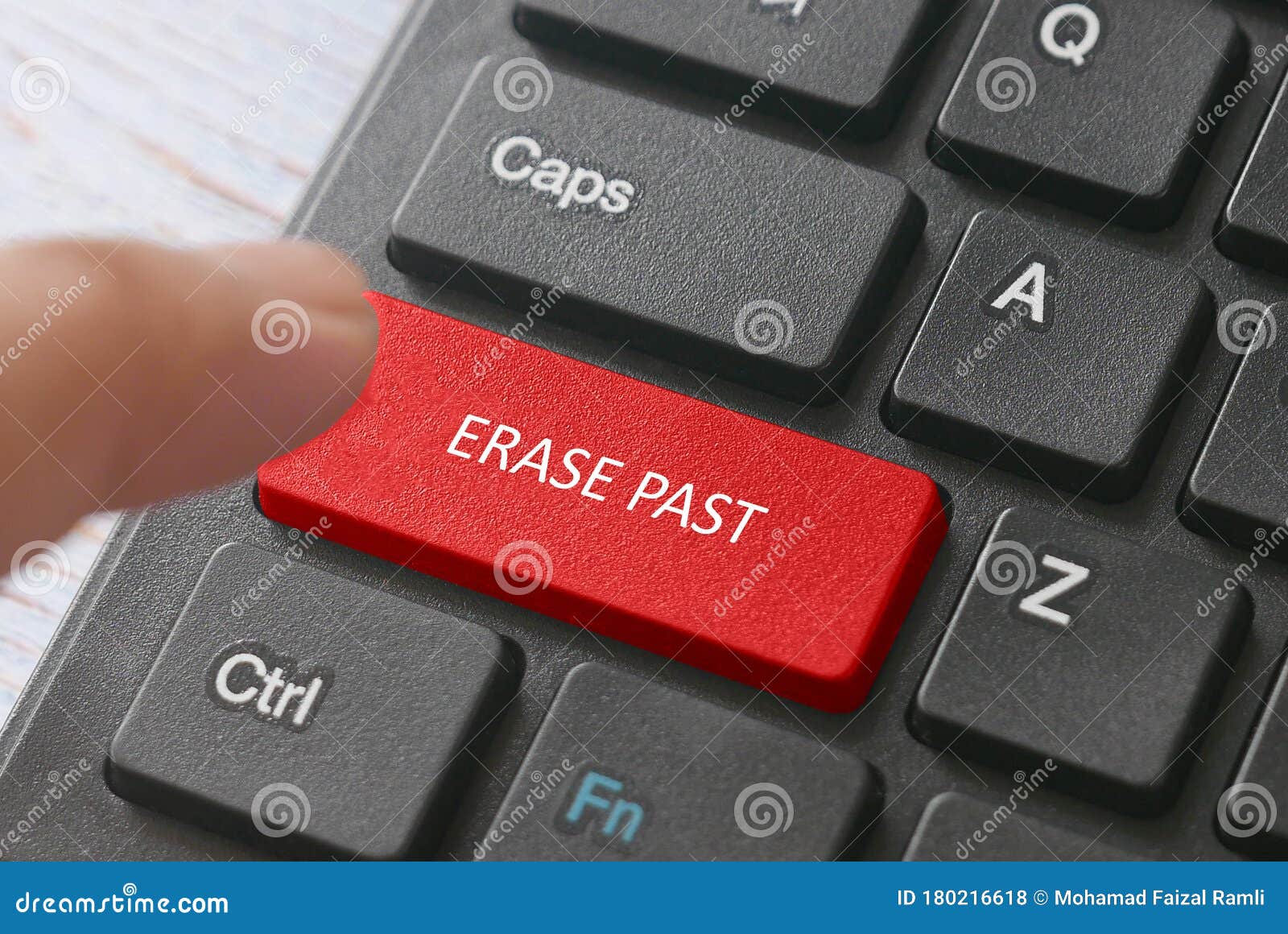 A Finger and a Red Button Computer Keyboard Written with Erase Past ... A Finger and a Red Button Computer Keyboard Written with Erase Past ...