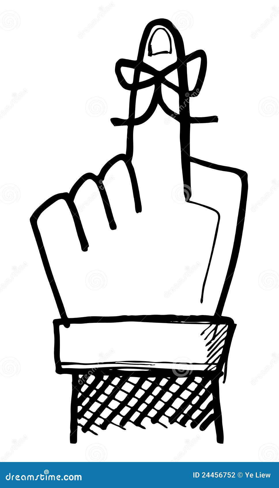 Finger Reminder stock illustration. Illustration of memo - 24456752