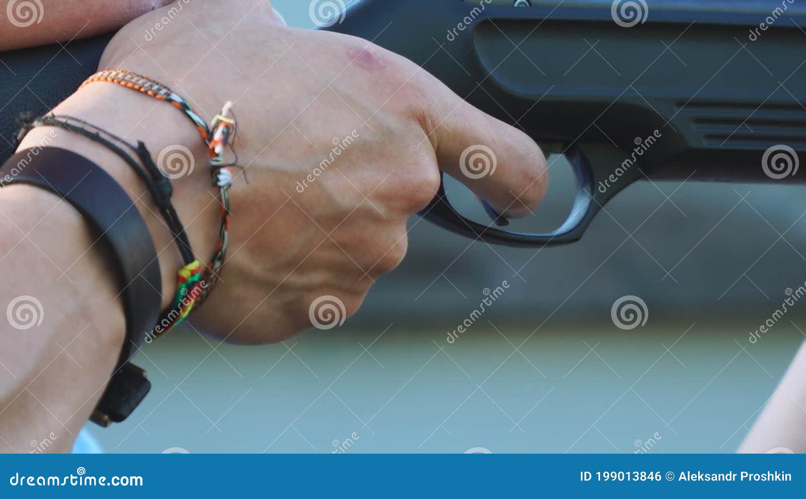 Finger on the Rifle Trigger. Shooting from Gun Stock Footage - Video of ...